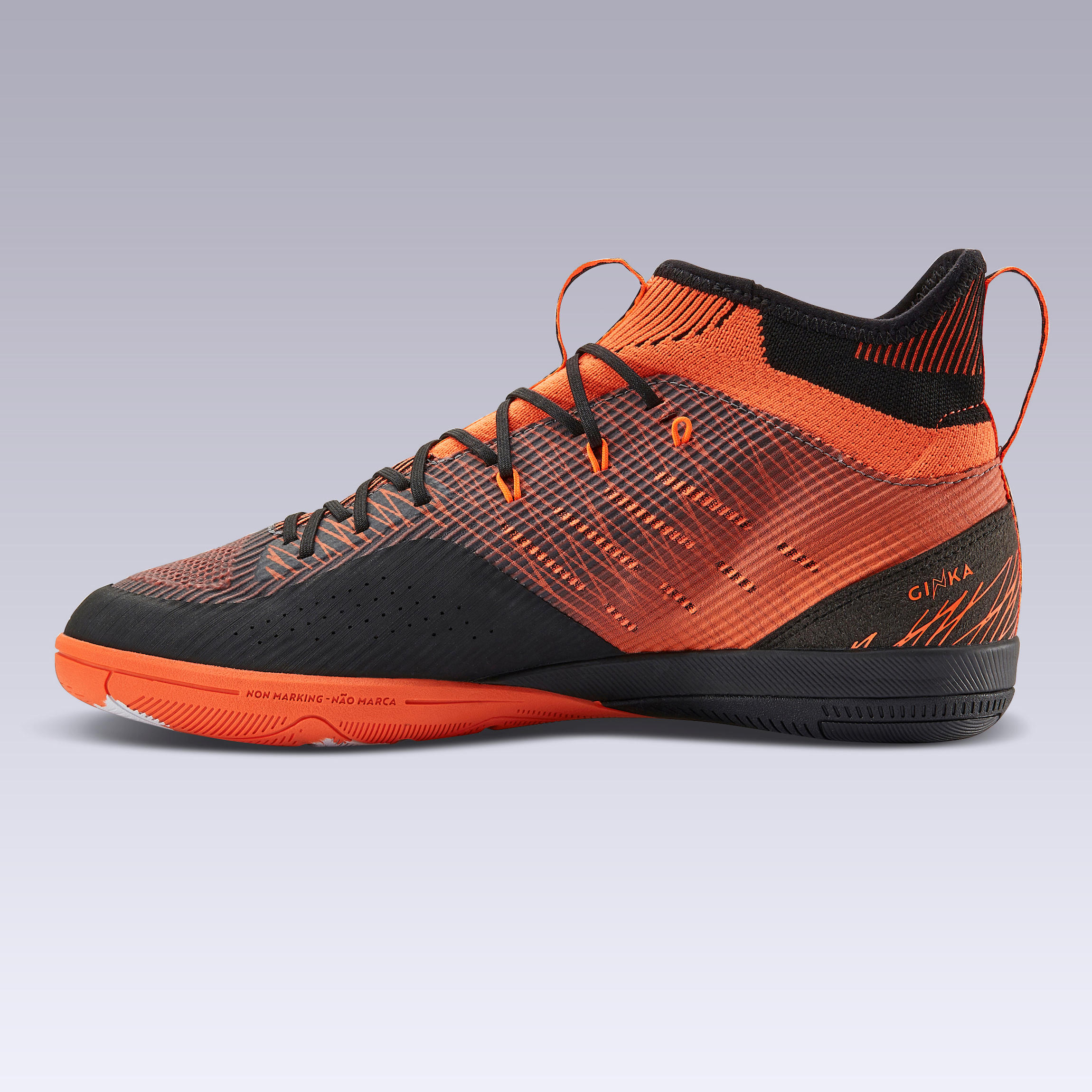 Zapatillas Fútbol Sala Niños Kipsta Ginka 900 Mid naranja | Decathlon