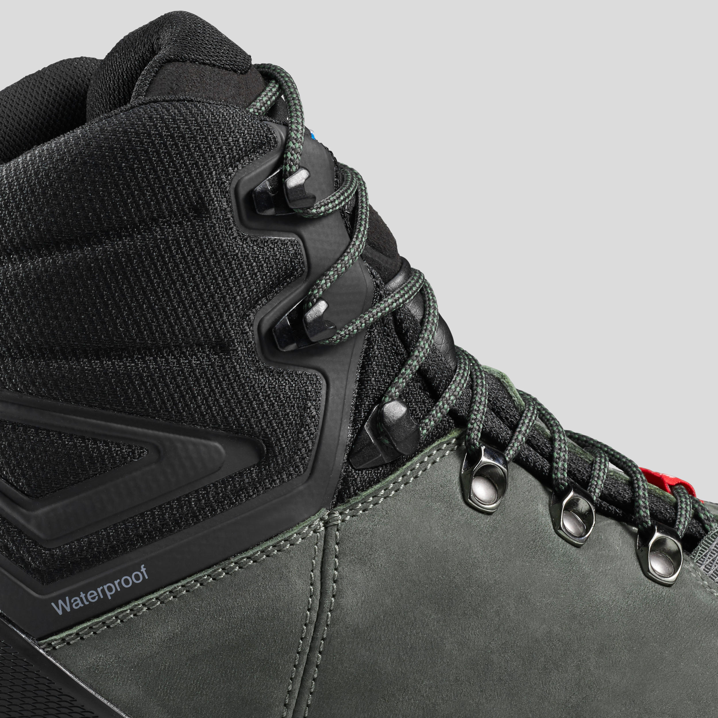 Vīriešu ūdensnecaurlaidīgi augsti ādas trekinga apavi “MT100”, plati ...