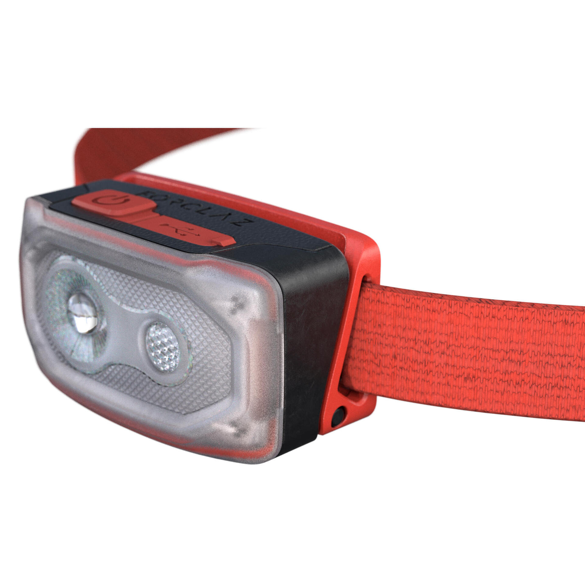 Trekking 100LM Rechargeable Head Torch Forclaz Bivouac 500 USB - Red