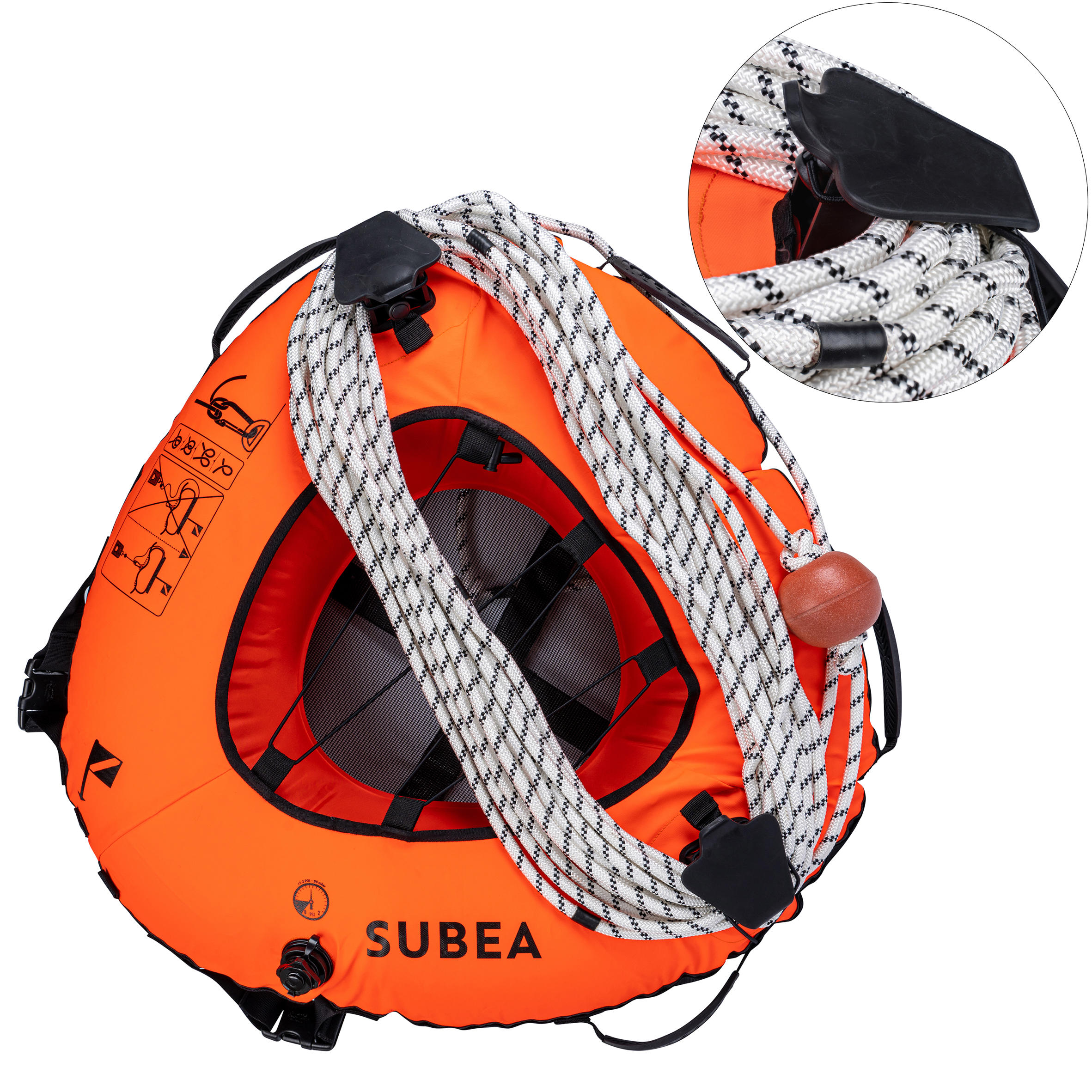 Freediving buoy FRD 500 Deep 20 for training space of up to 20m (line ...