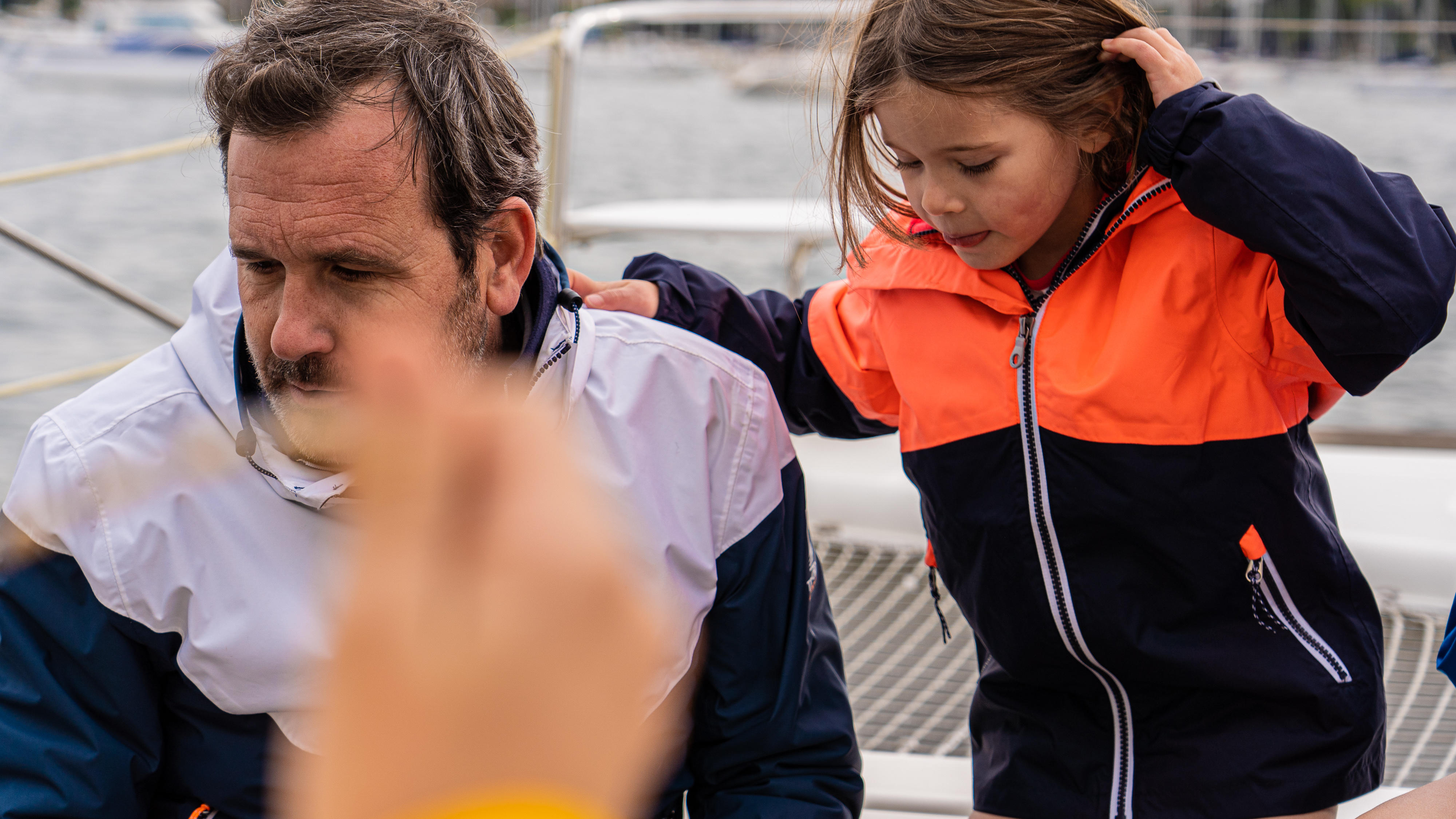 Kids’ Waterproof Sailing Jacket - 100 - Asphalt blue - Tribord - Decathlon