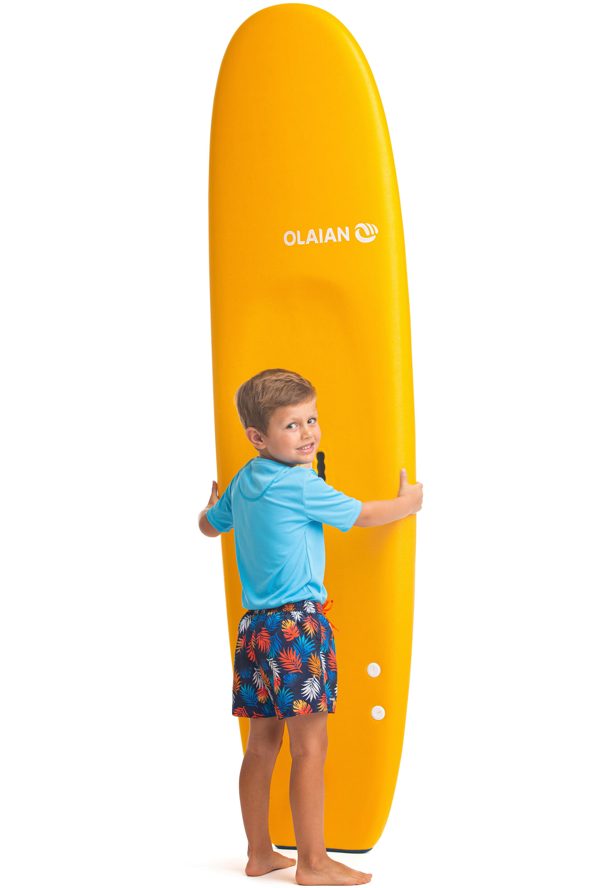 Kids’ swim shorts 100 - Blue/Red