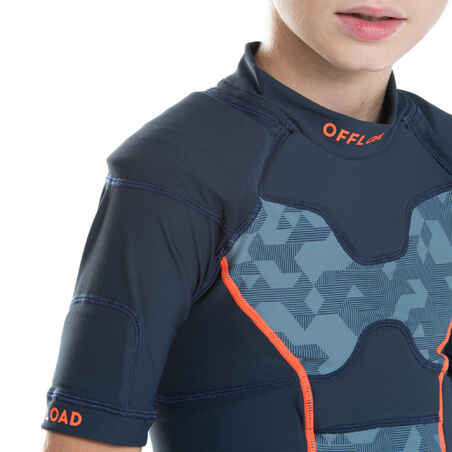 Kids' Rugby Shoulder Pads R100 - Blue/Grey - Decathlon