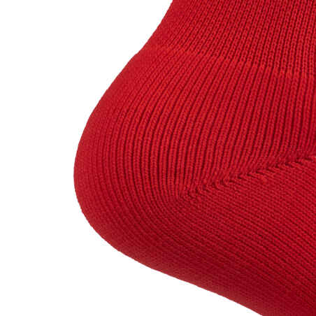 Kids' High Rugby Socks R500 - Red/Yellow - Decathlon