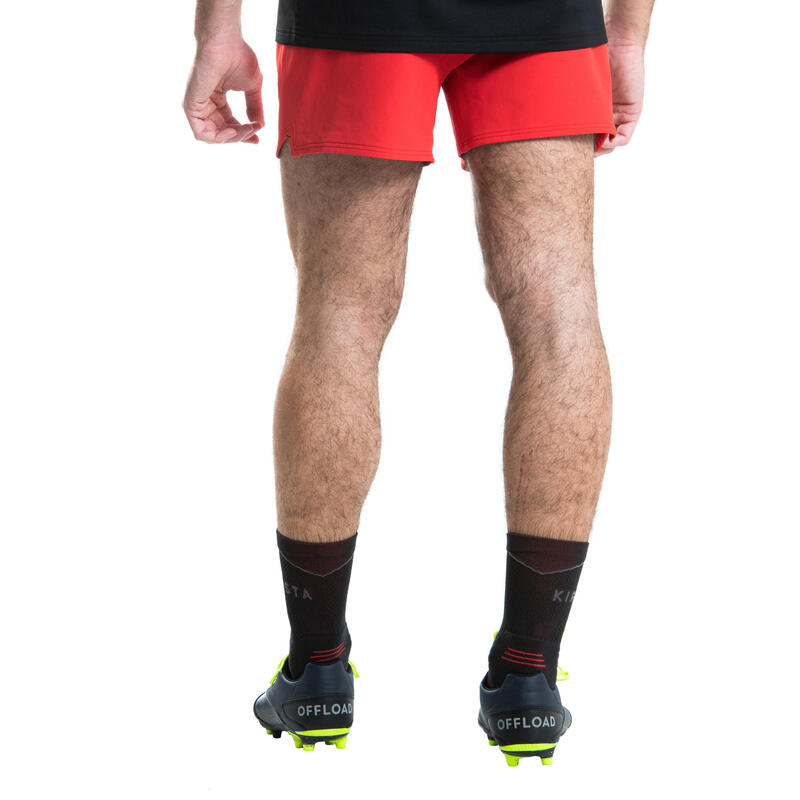 Men’s Rugby Shorts R500 - Red OFFLOAD - Decathlon
