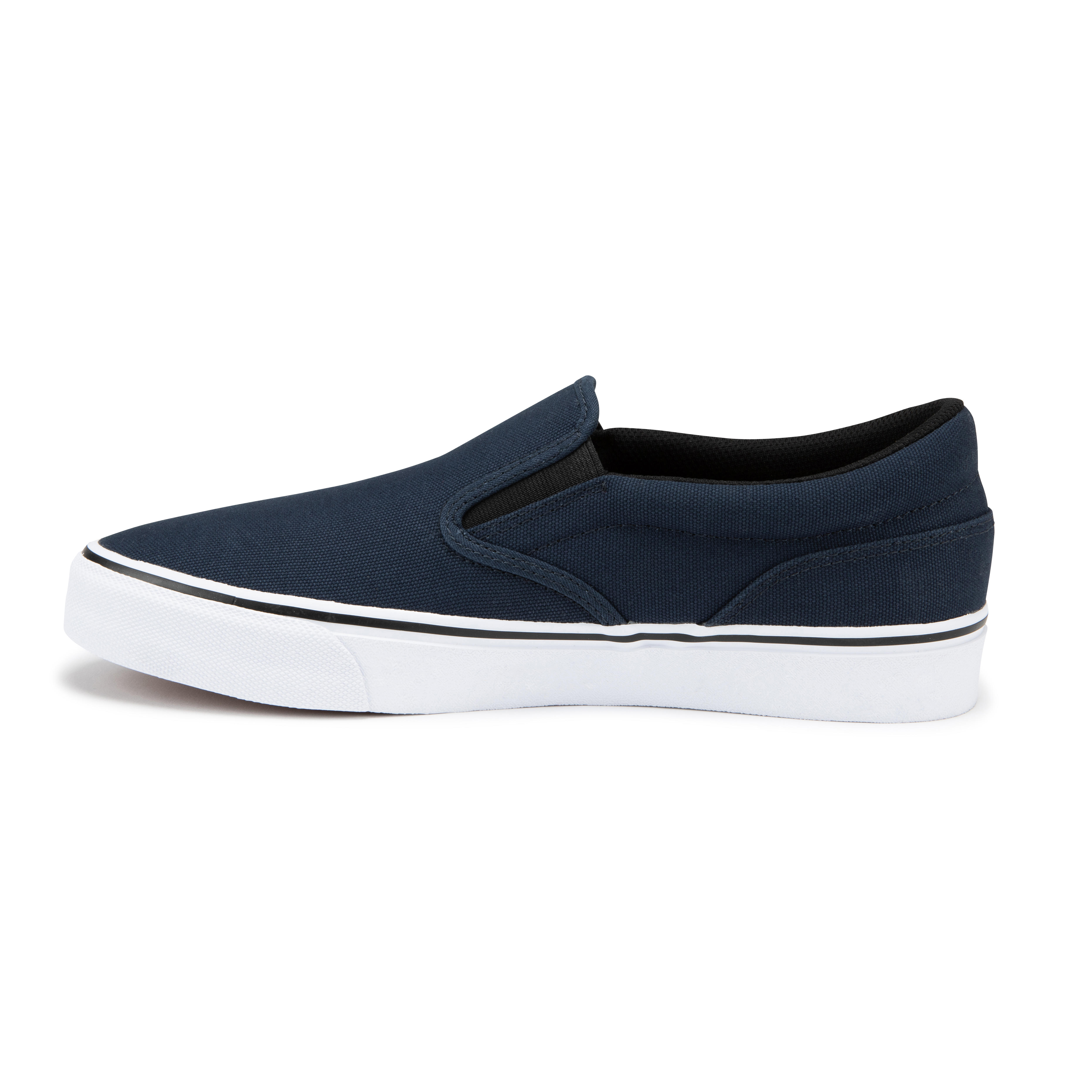 Slip-On Skateboarding Shoes Vulca 100 - Blue/White - Decathlon