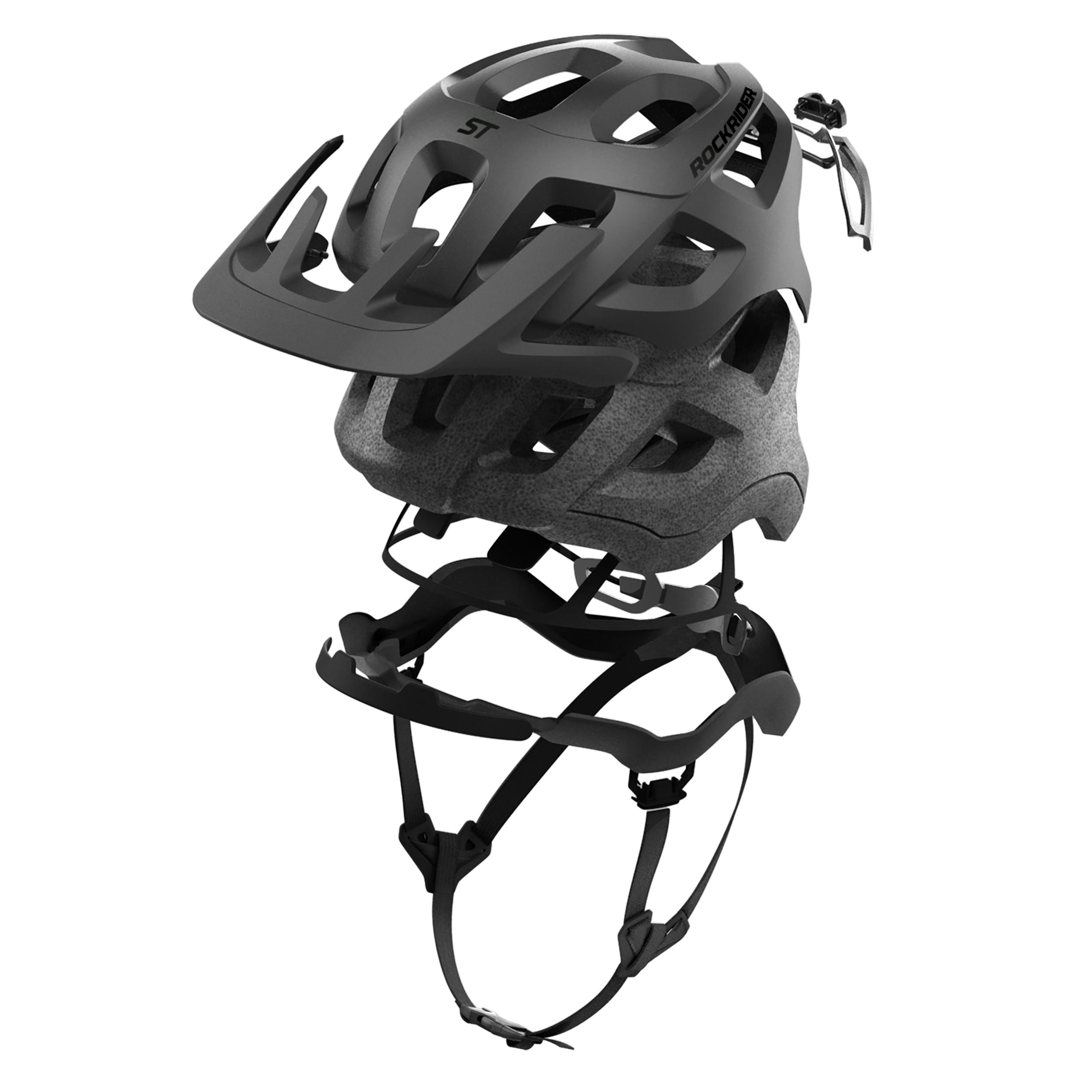 Mountain Bike Helmet - EXPL 500 - smoked black - Rockrider - Decathlon