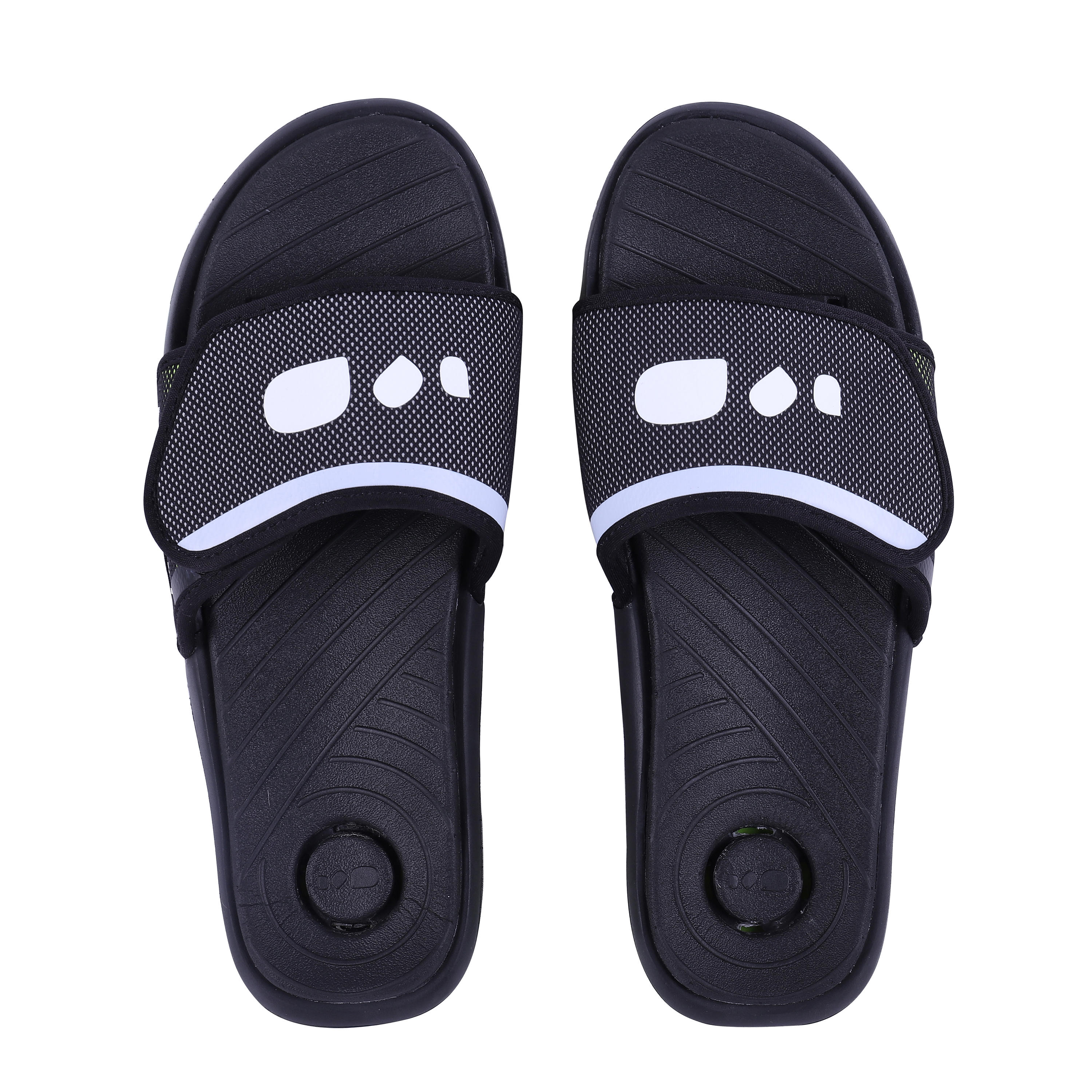 Men's Pool Sandals - Slap 900 - smoked black, Fluo lime yellow ...