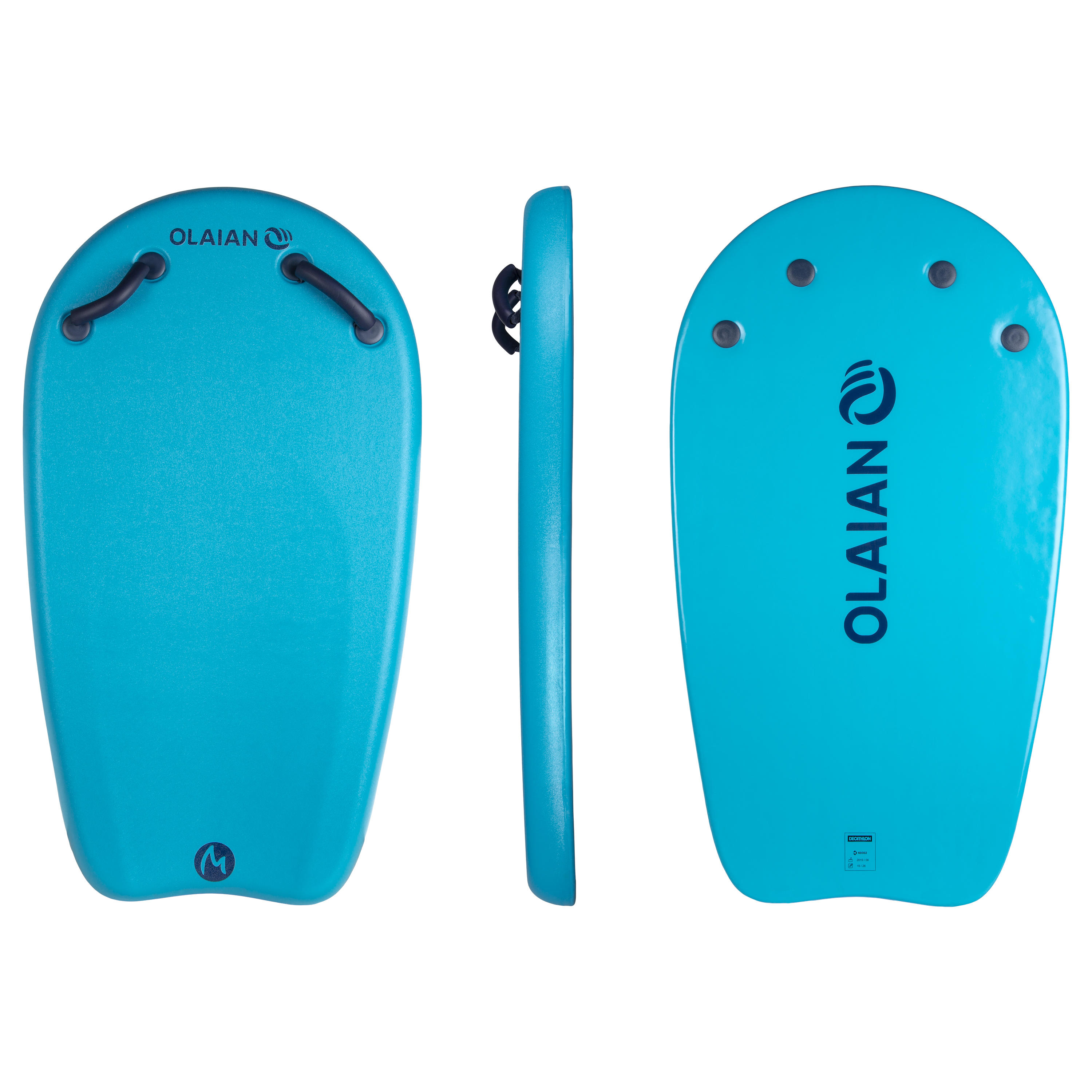 Bodyatu Kids' Bodyboard M with Handles and Leash - Blue - Decathlon