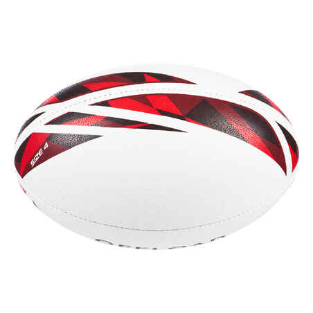 Size 4 Rugby Ball R500 Match - Red - Decathlon