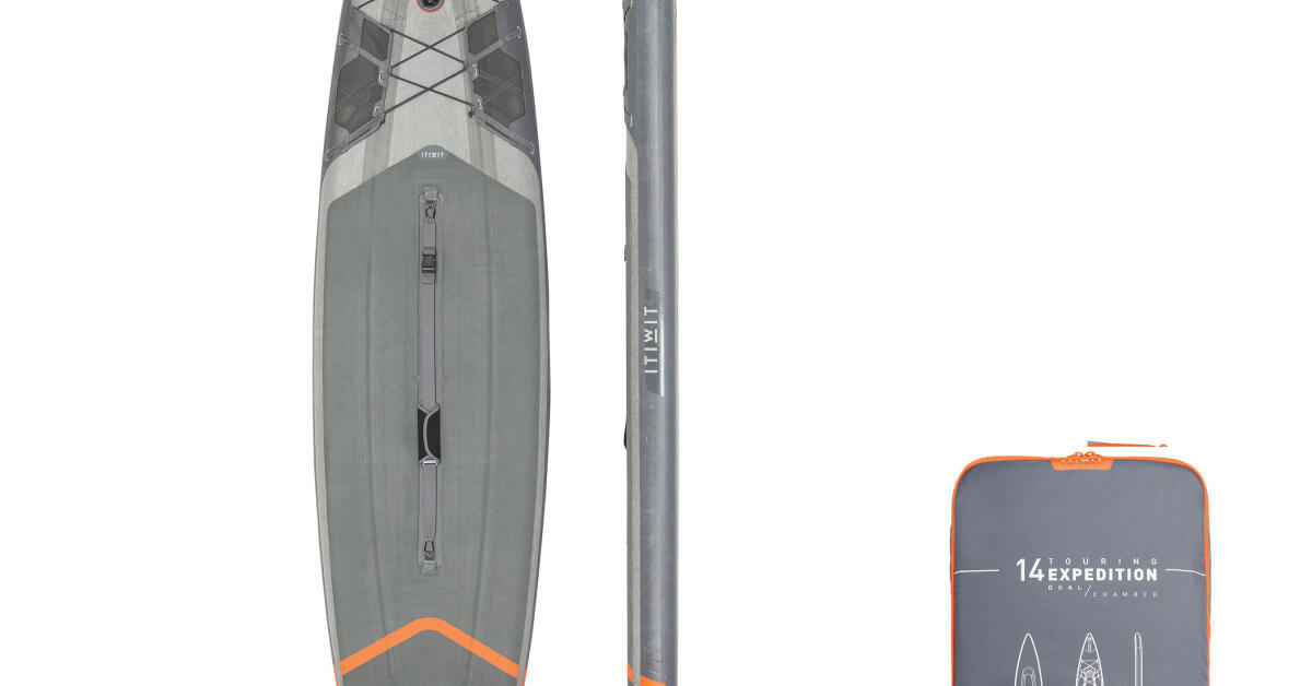 ITIWIT-INFLATABLE STAND-UP PADDLE BOARD-X900-14'-GREY