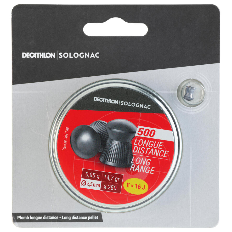 PLOMB AIR COMPRIME 500 CALIBRE 5,5mm LONGUE DISTANCE SOLOGNAC | Decathlon