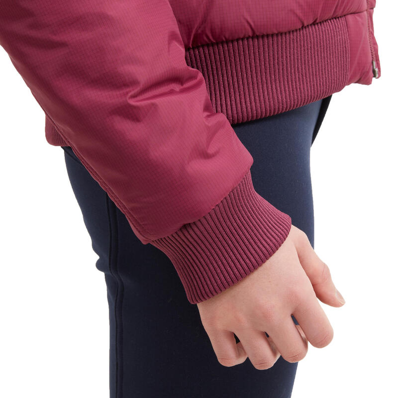 Kids' Horse Riding Warm Jacket 500 - Burgundy FOUGANZA - Decathlon