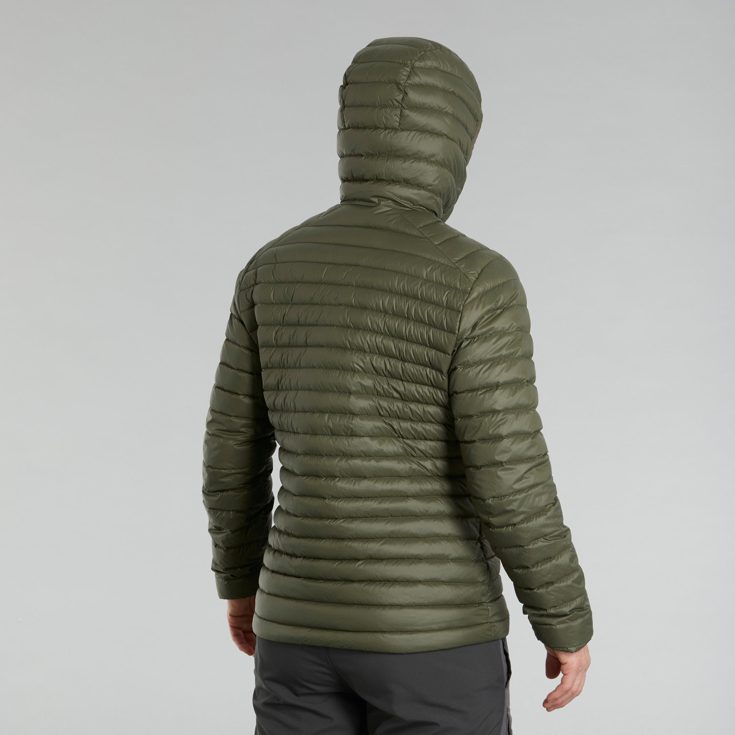 Men’s hooded down hiking jacket -5°C, MT100 - Green | Decathlon