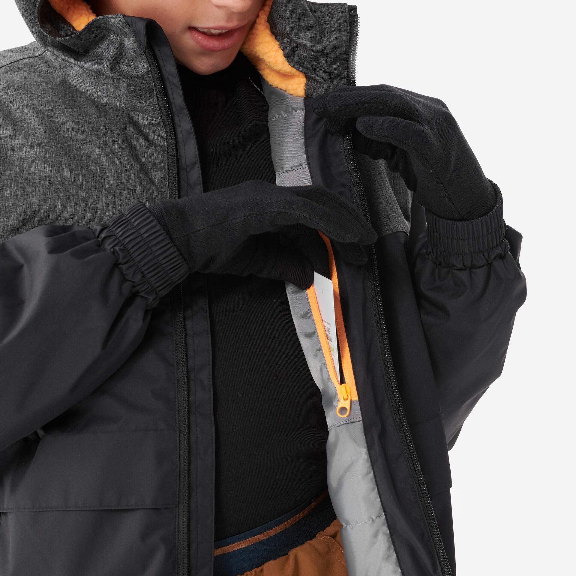 Kids’ Waterproof Winter Hiking Jacket SH100 X-Warm -3,5°C Age 7 - 15