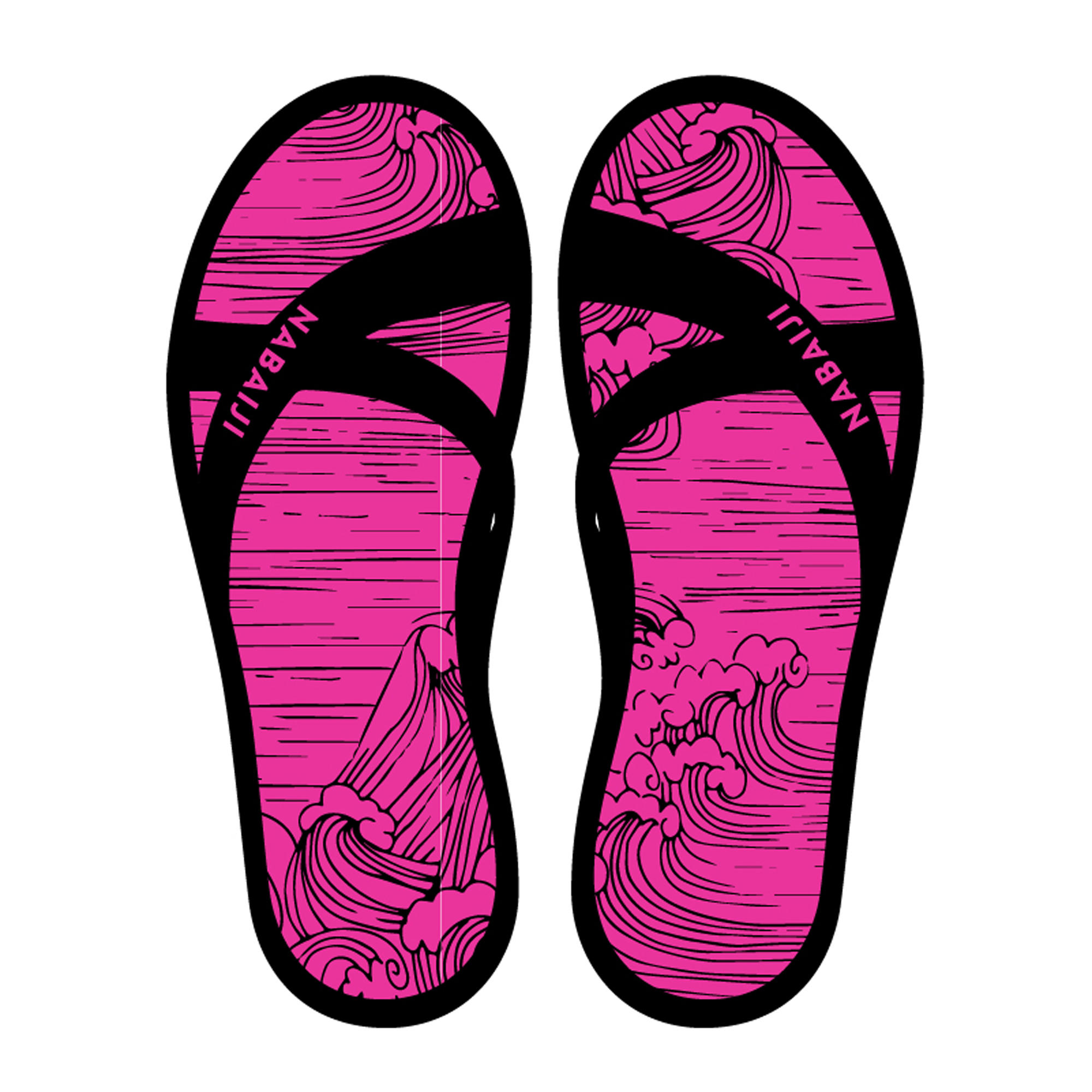 WOMEN'S SLAP 500 POOL SANDALS - SEA PINK BLACK - Decathlon