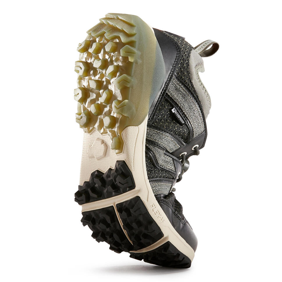 NW 580 Nordic Walking Waterproof Shoes - Khaki NEWFEEL - Decathlon