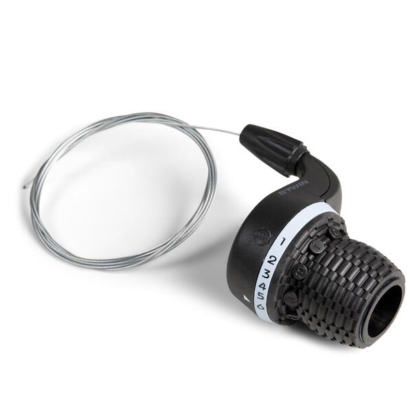 Bicycle Twist Shifter Btwin 6-speed right - Black