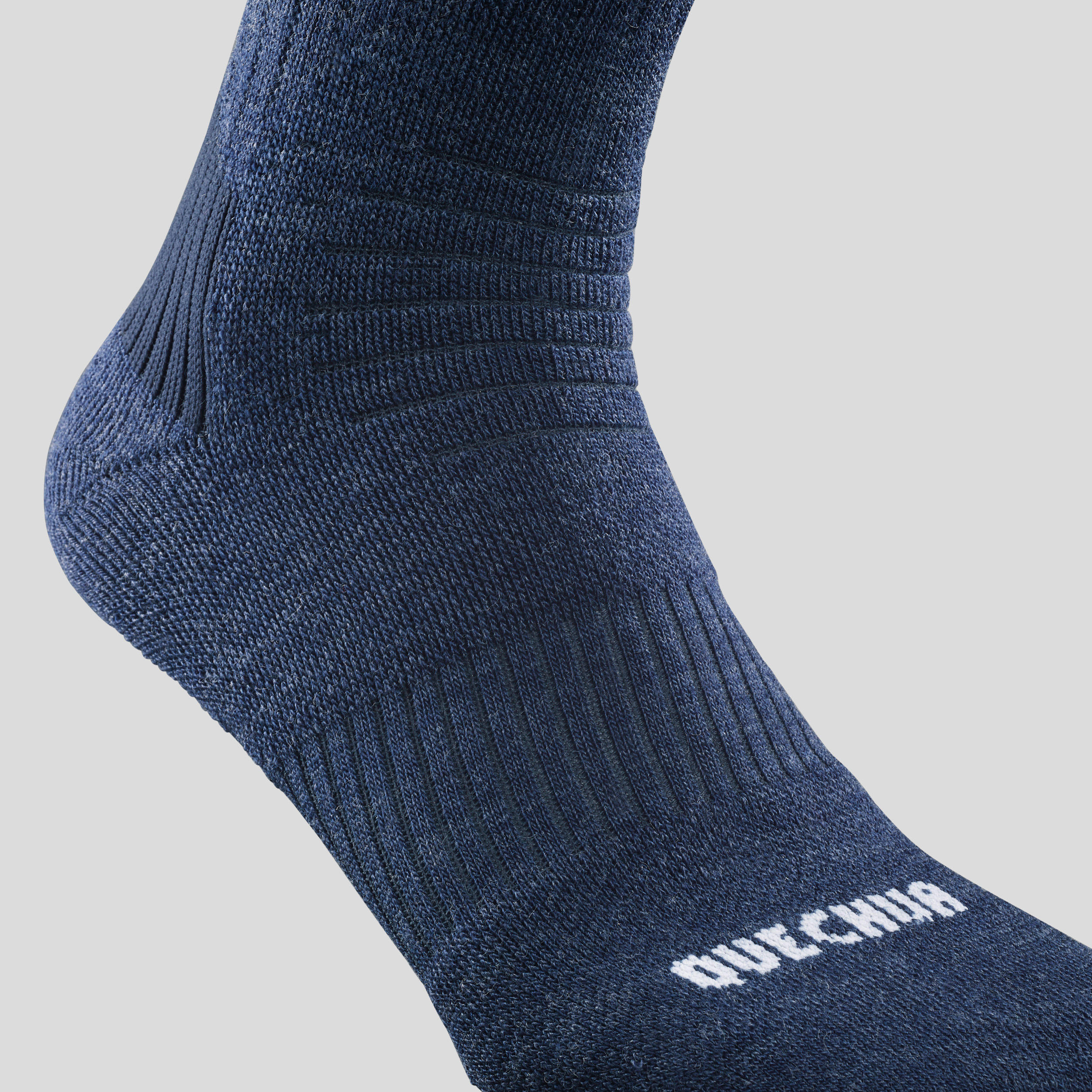 Mid-Height Hiking Socks - SH 100 Blue - Asphalt blue - Quechua - Decathlon