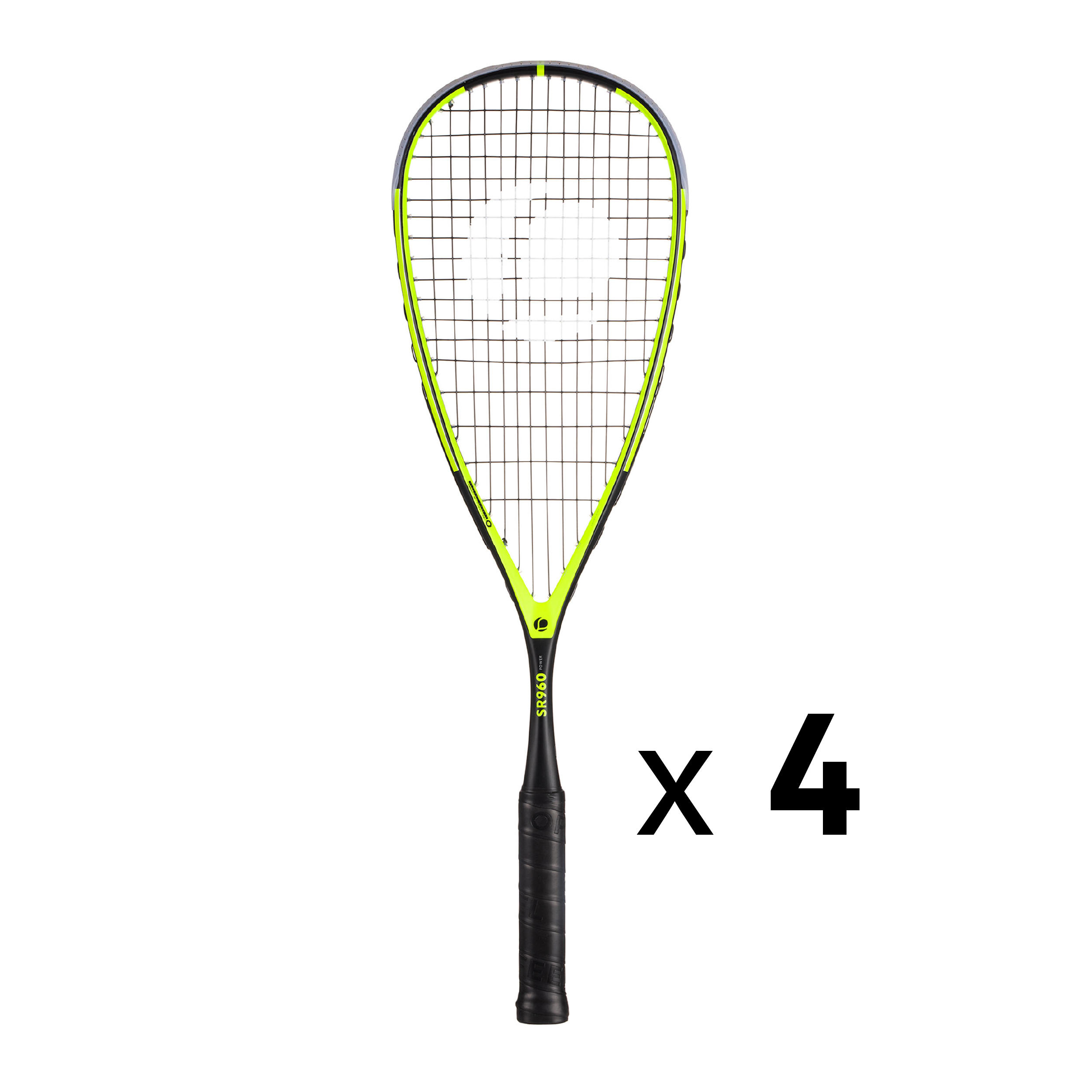Set of 4 Squash Rackets SR 960 Power - Proshop and Club - Decathlon