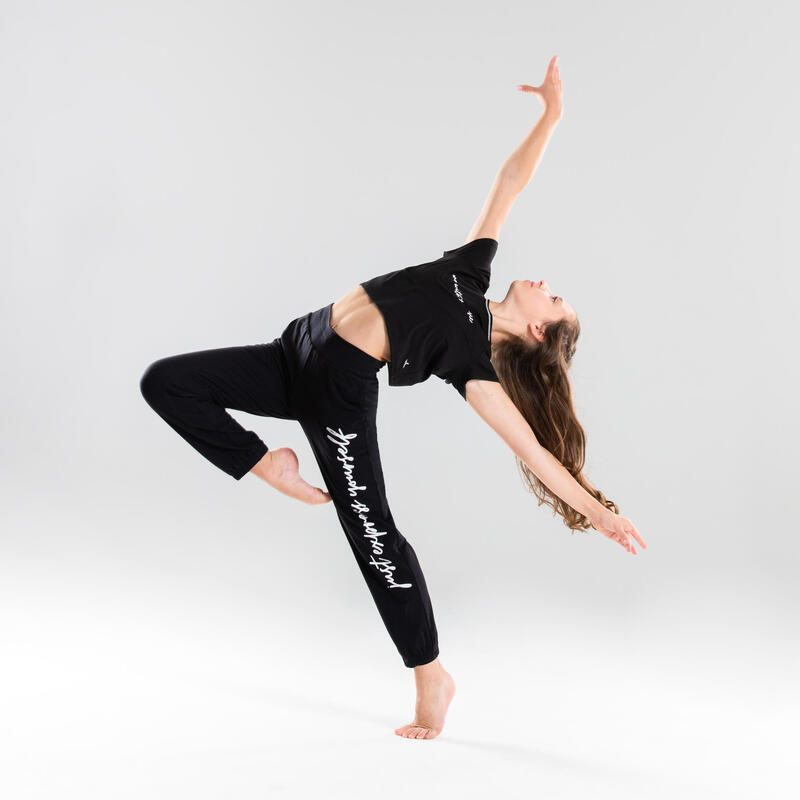 Girls' Convertible Modern Dance Bottoms - Black with Patterns STAREVER ...