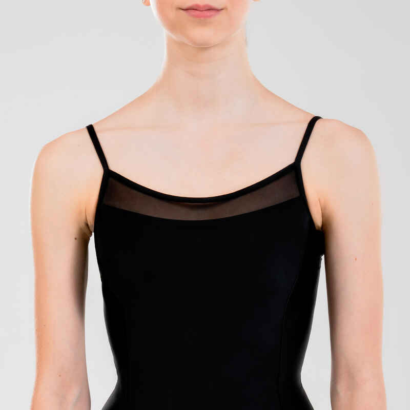 Trusa de ballet con tirantas para Niña Starever 500 negro - Decathlon