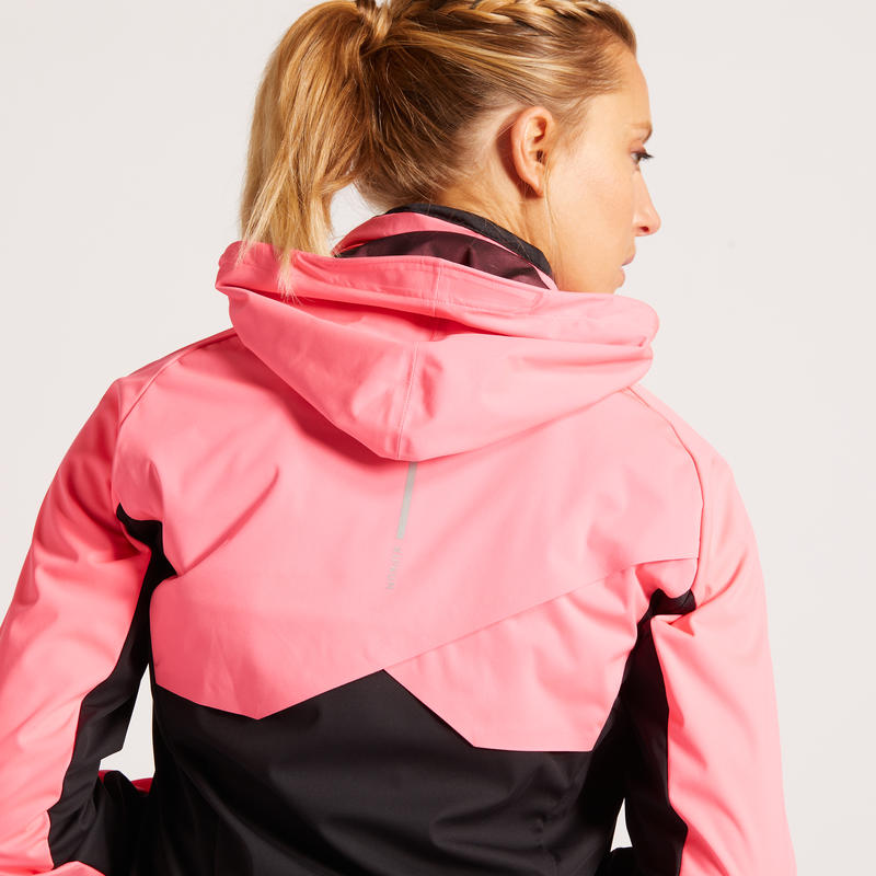KIPRUN WARM REGUL WOMEN'S RUNNING JACKET FLUO PINK - Decathlon
