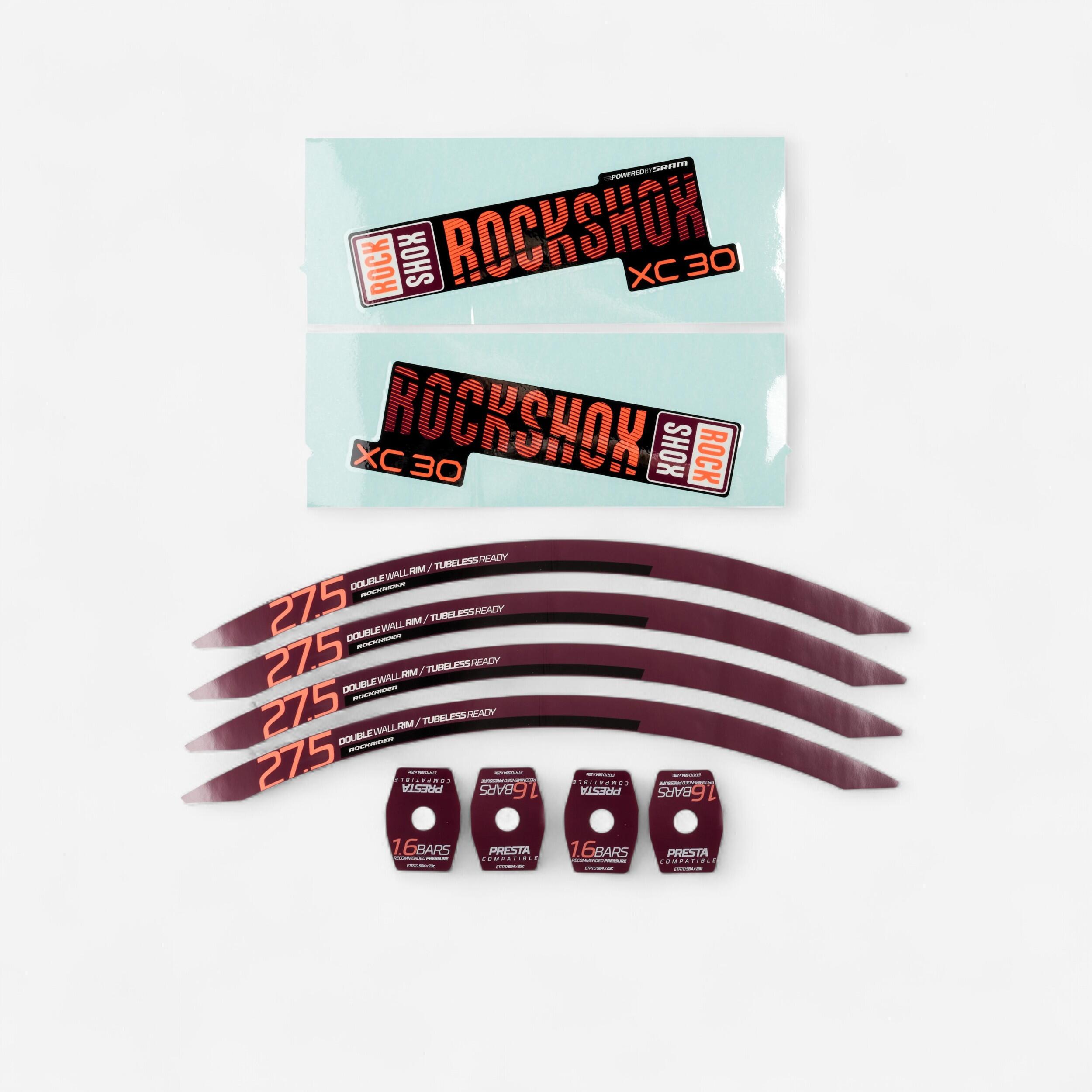 KIT STICKERS E-ST520 JAUNE Rockrider | Decathlon