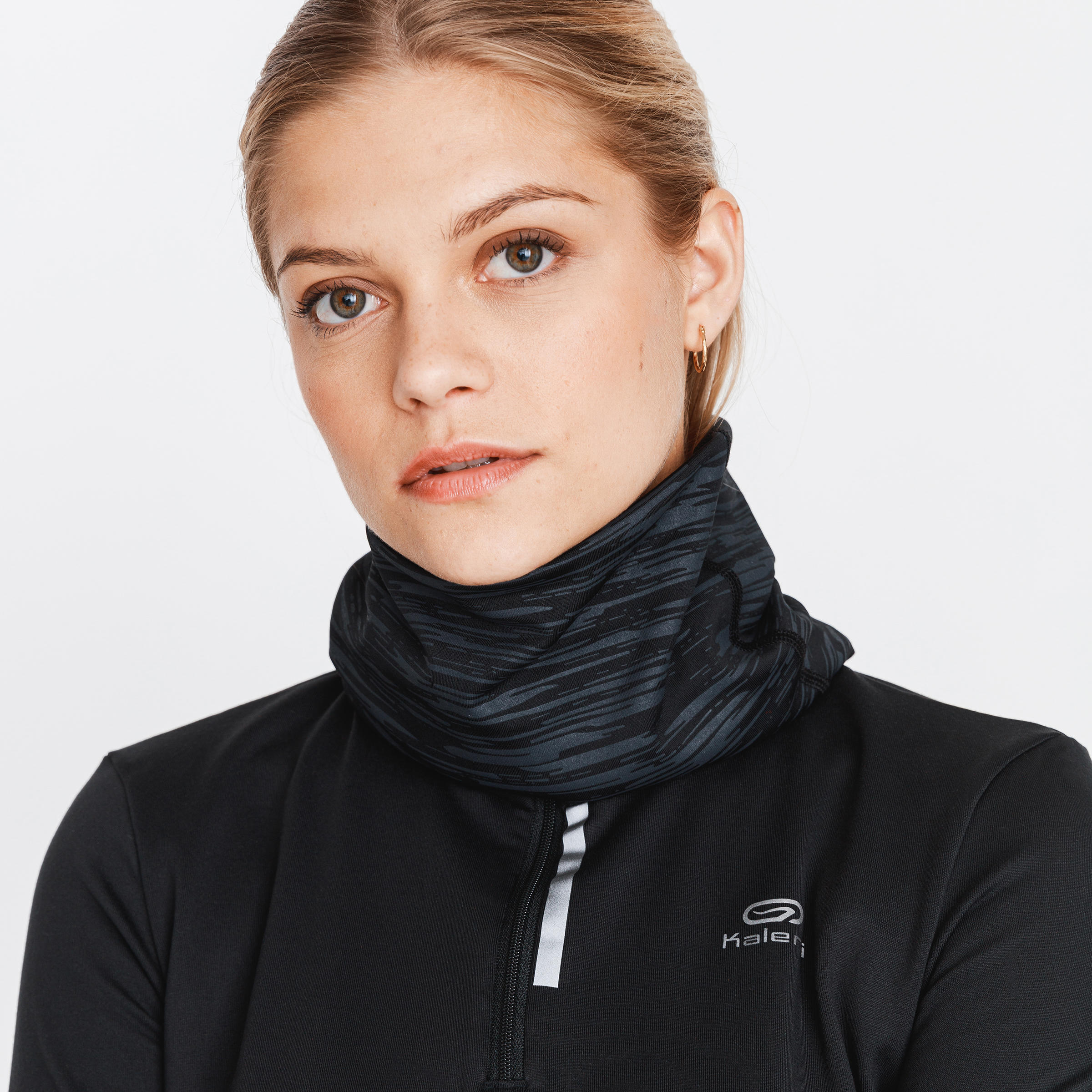 Multifunktionstuch Schlauchschal - Warm+ schwarz meliert - Decathlon