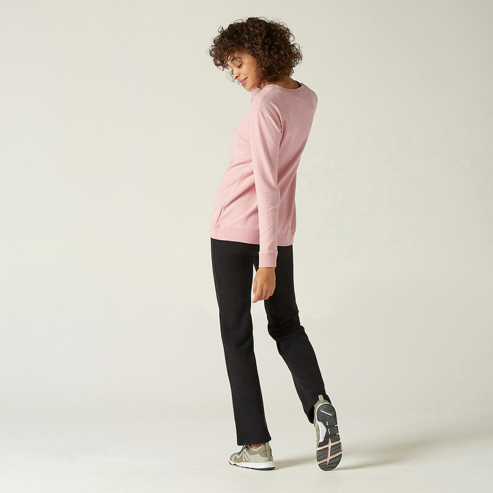 DOMYOS Fitness sweater dames 100 roze | Decathlon
