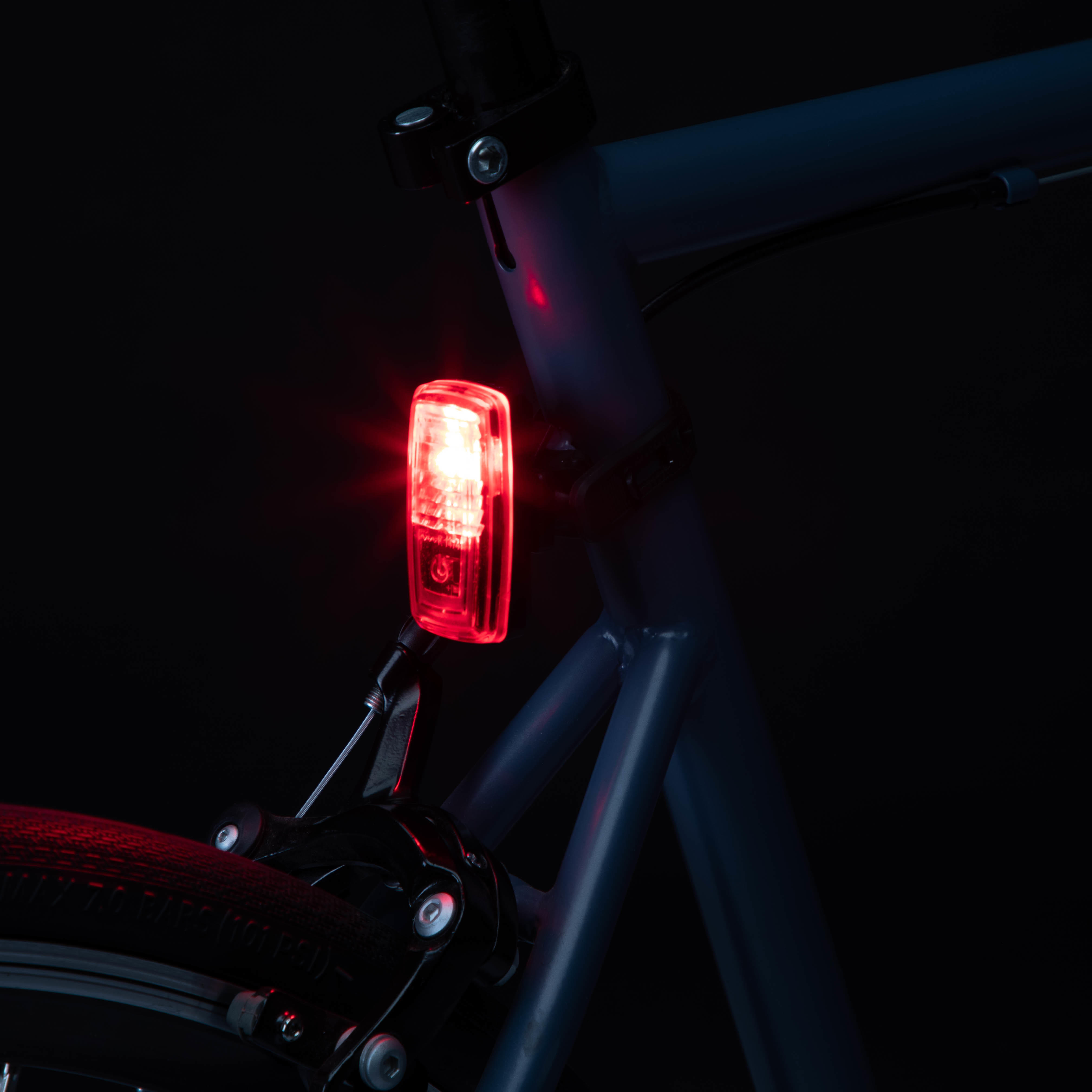 Waterproof front and rear battery powered LED bike light set