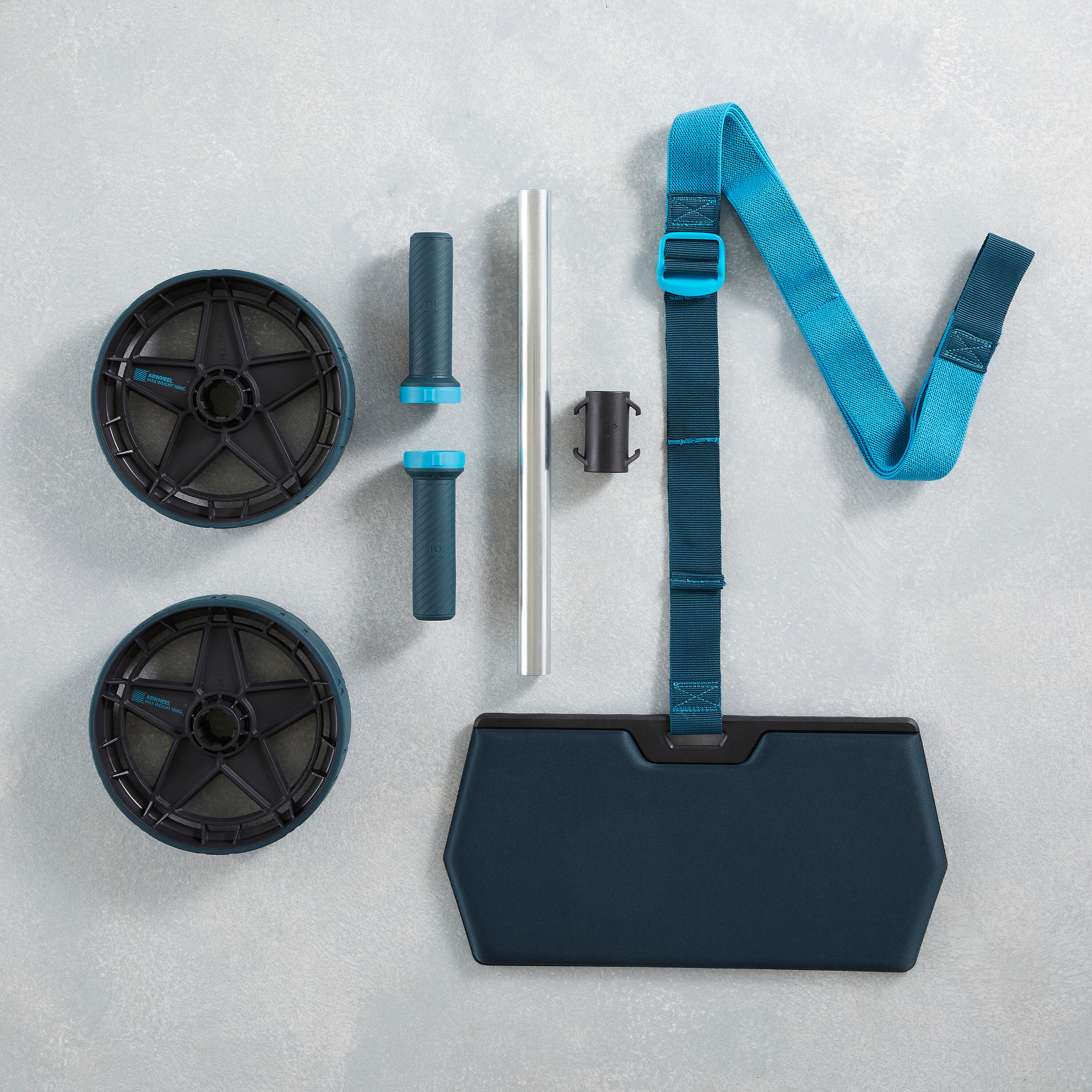 Weight Training Ab Wheel With or Without Elastic Band Support