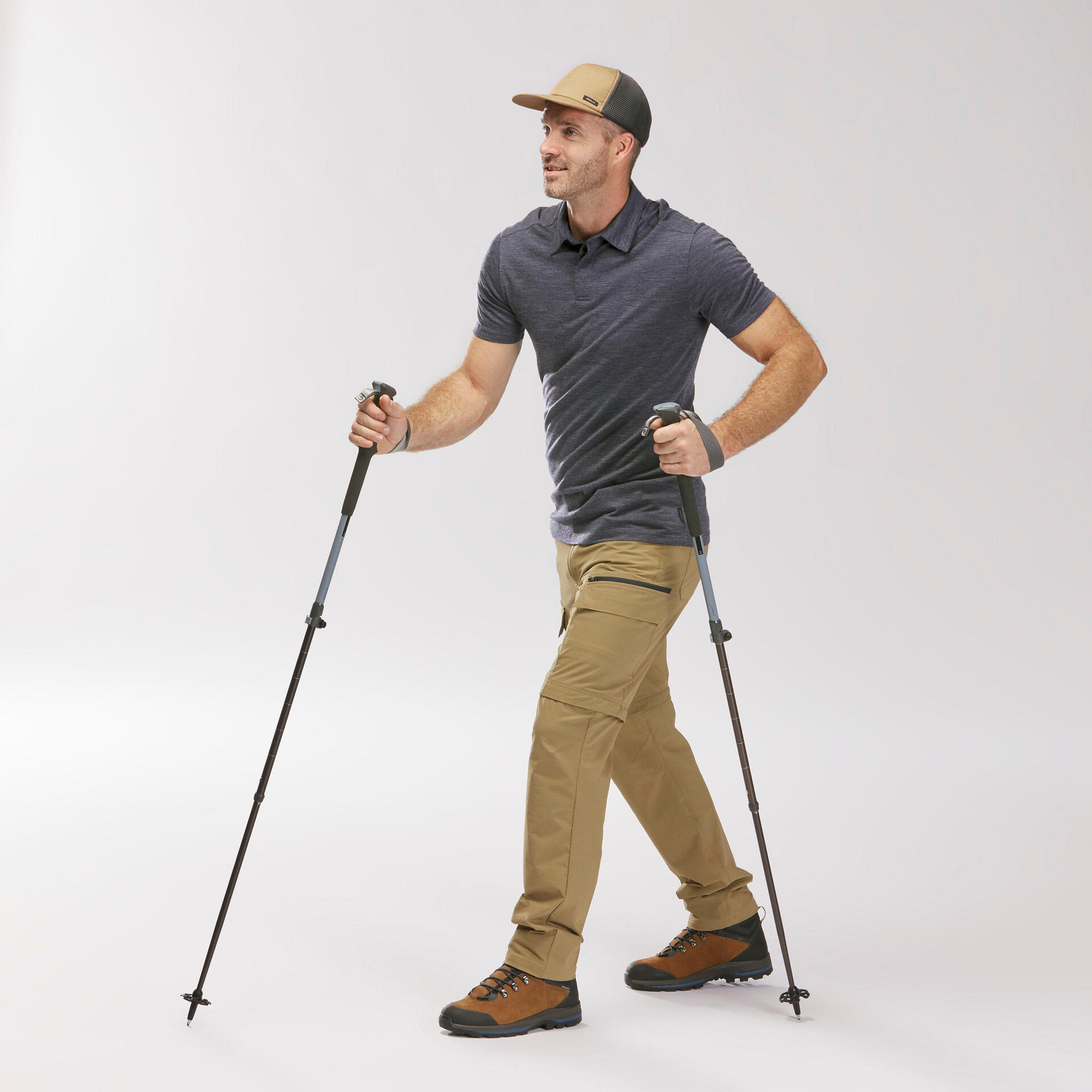 Hiking Pole with Quick and Precise Adjustment MH500 - Grey