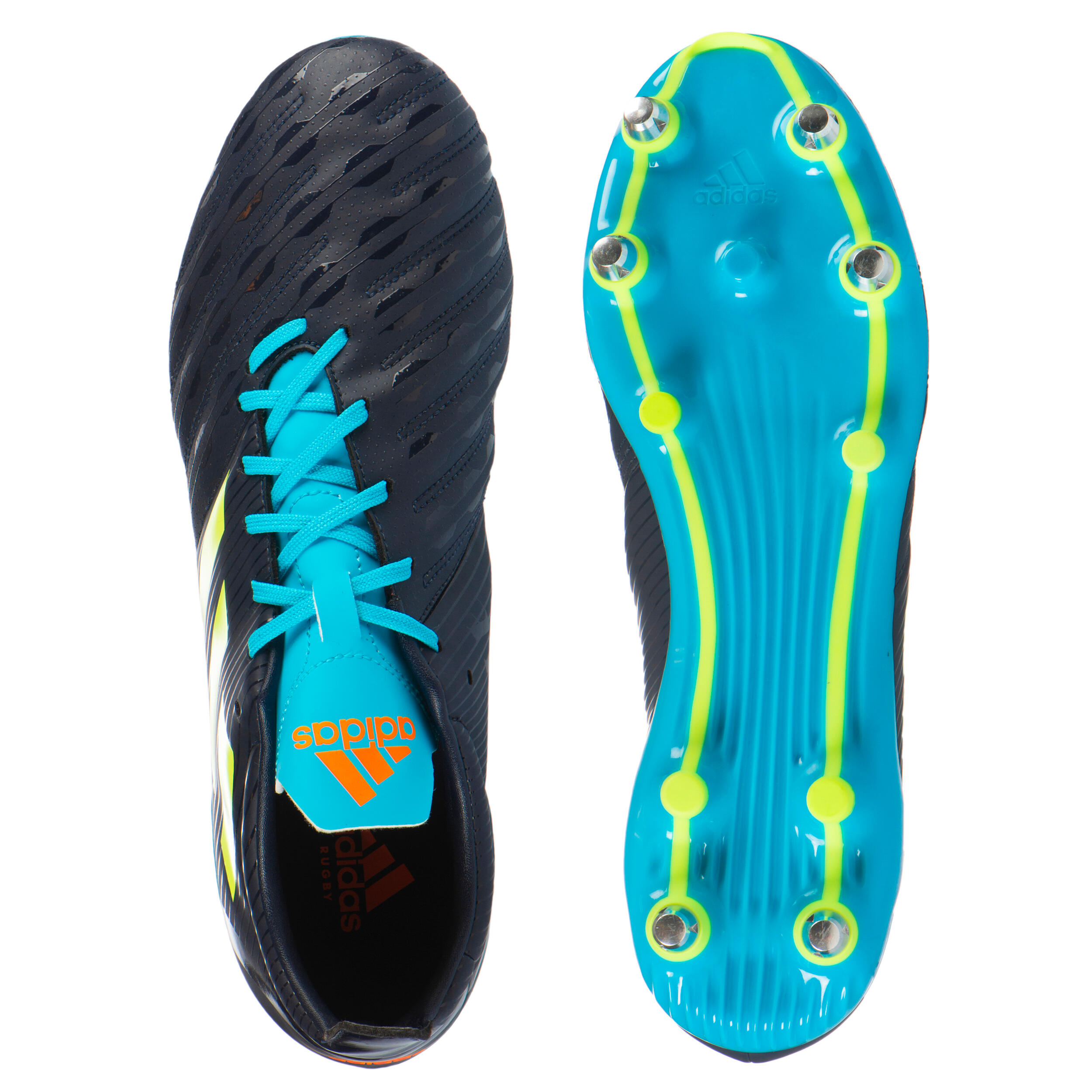 Studded Rugby Boots Malice - Green/Blue/Yellow - Decathlon