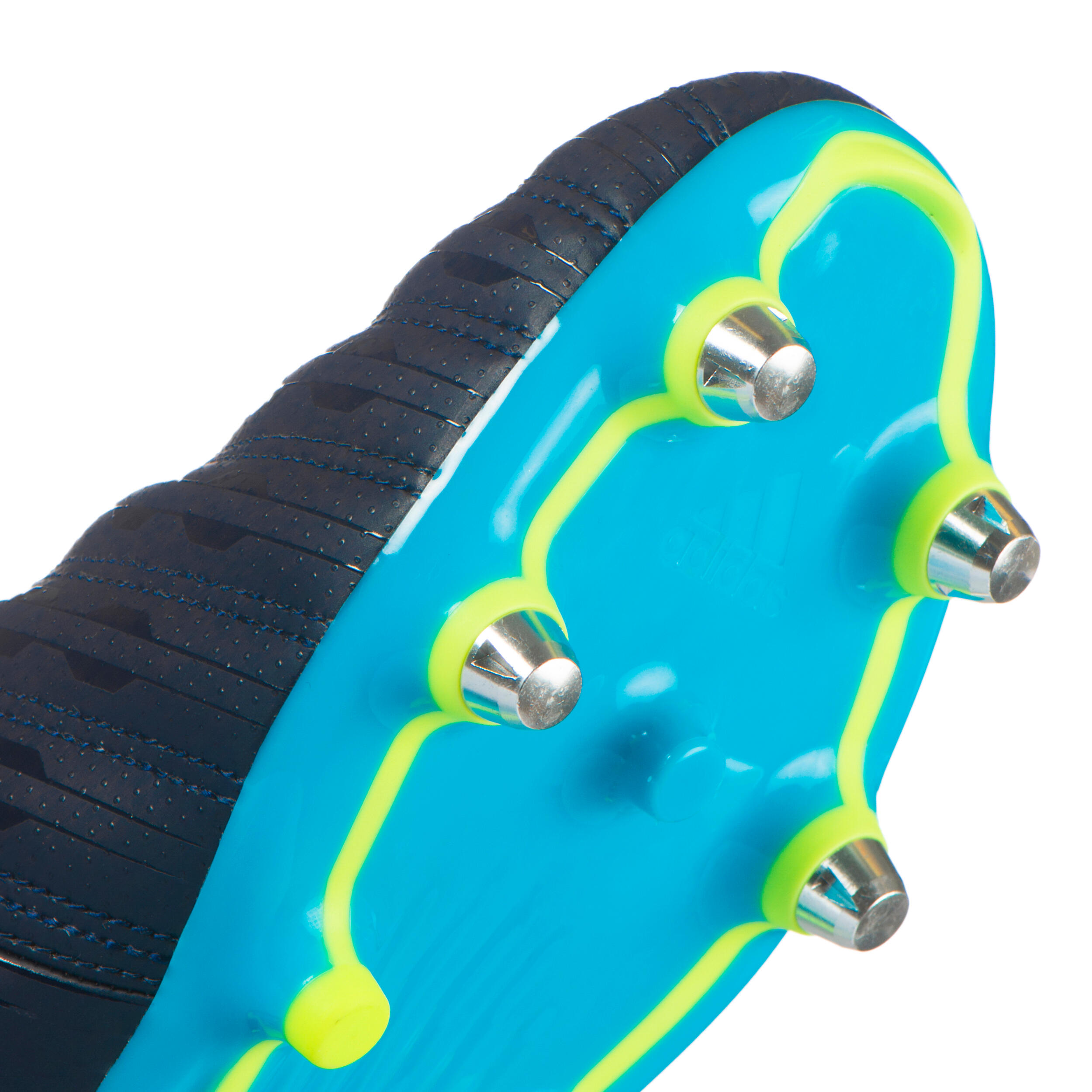 Studded Rugby Boots Malice - Green/Blue/Yellow - Decathlon