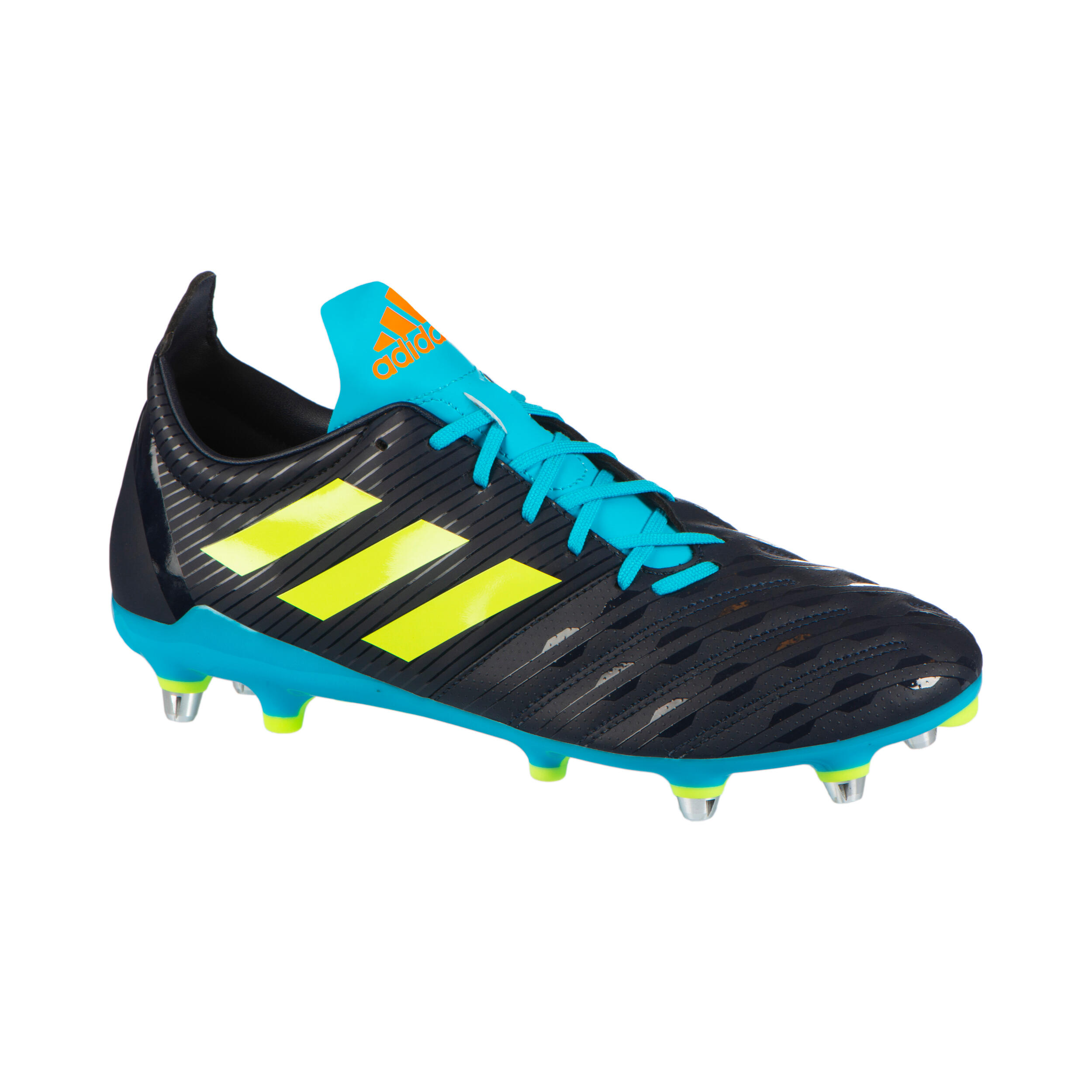 Studded Rugby Boots Malice - Green/Blue/Yellow - Decathlon