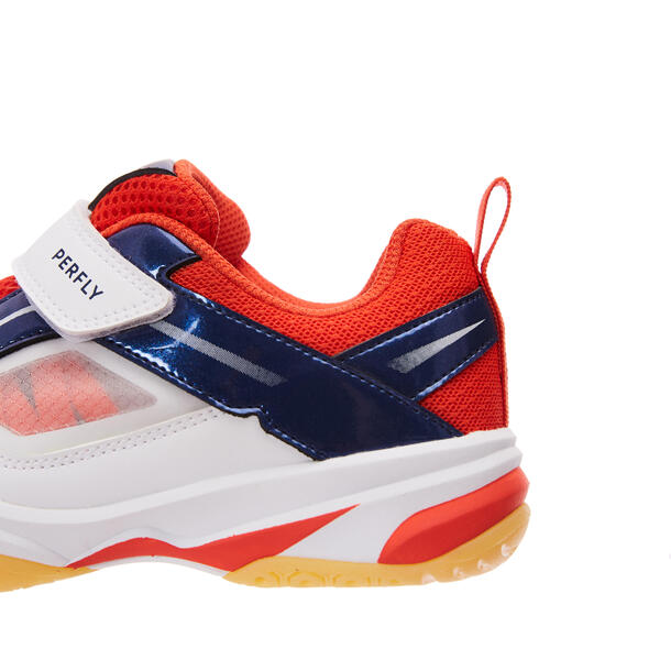 Kids Badminton Shoes Perfly BS560 Lite - White/Red