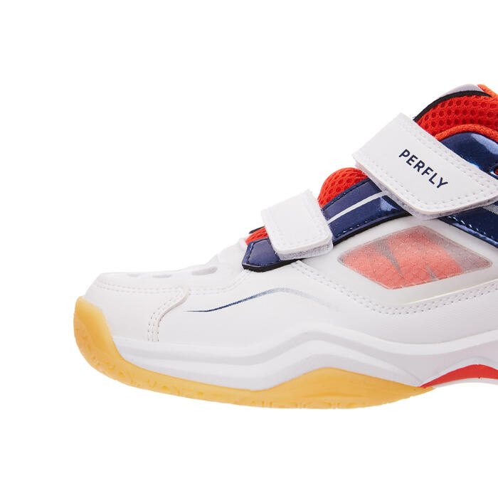 Kids Badminton Shoes Perfly BS560 Lite - White/Red