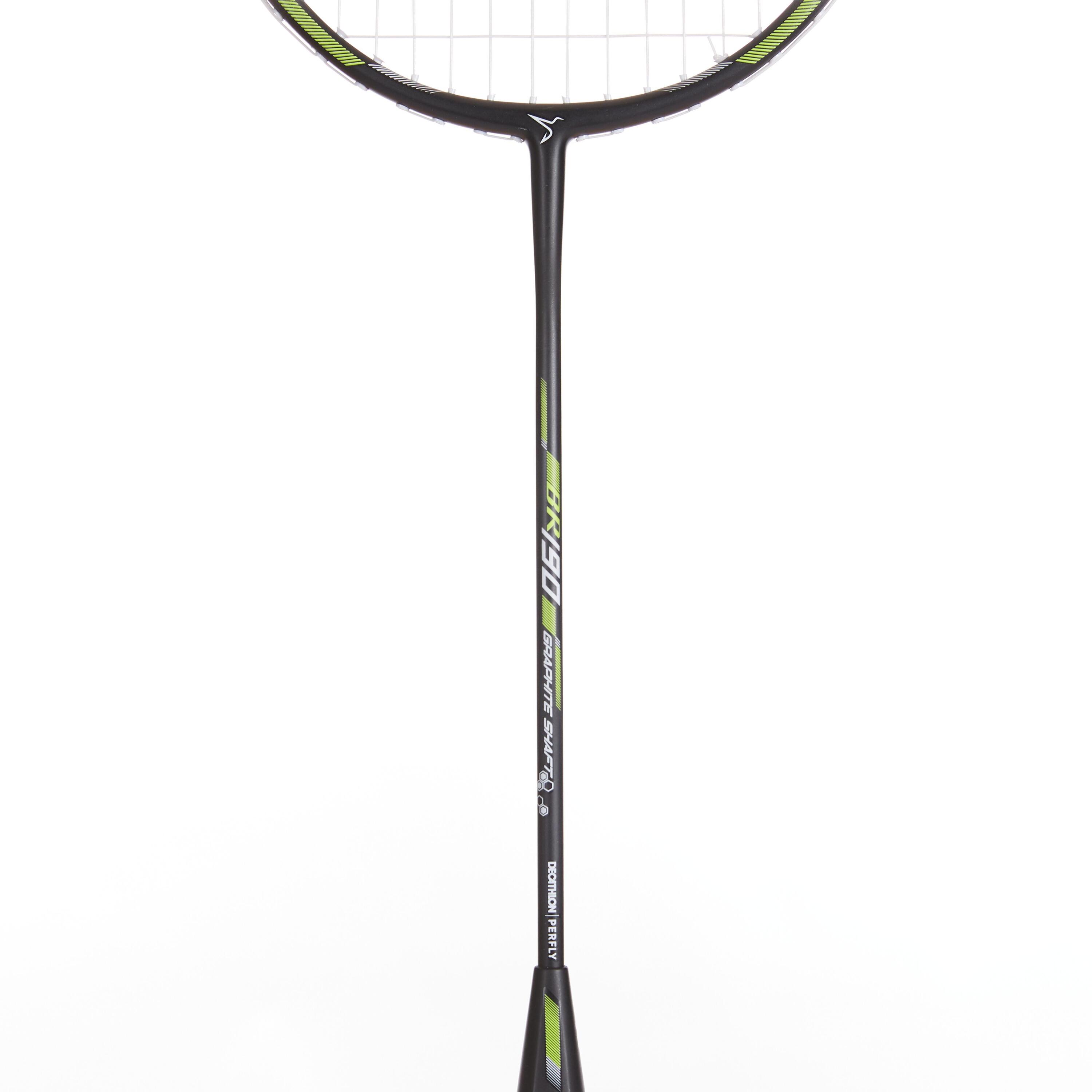 ADULT BADMINTON RACKET BR SENSATION 190 YELLOW GREEN PERFLY | Decathlon