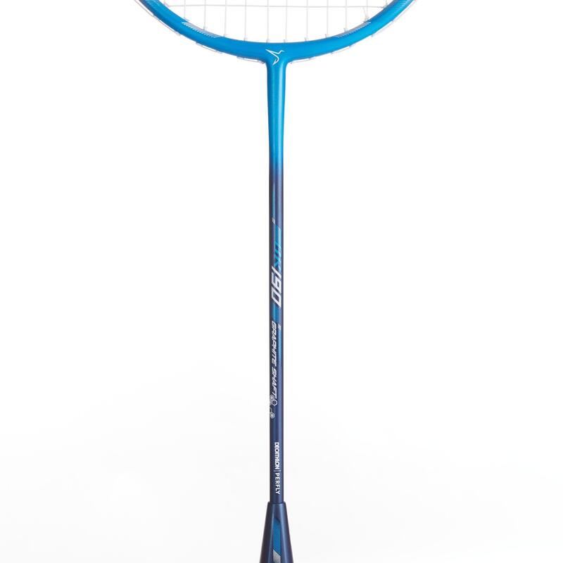 ADULT BADMINTON RACKET BR 190 SET PARTNER BLUE PURPLE PERFLY - Decathlon