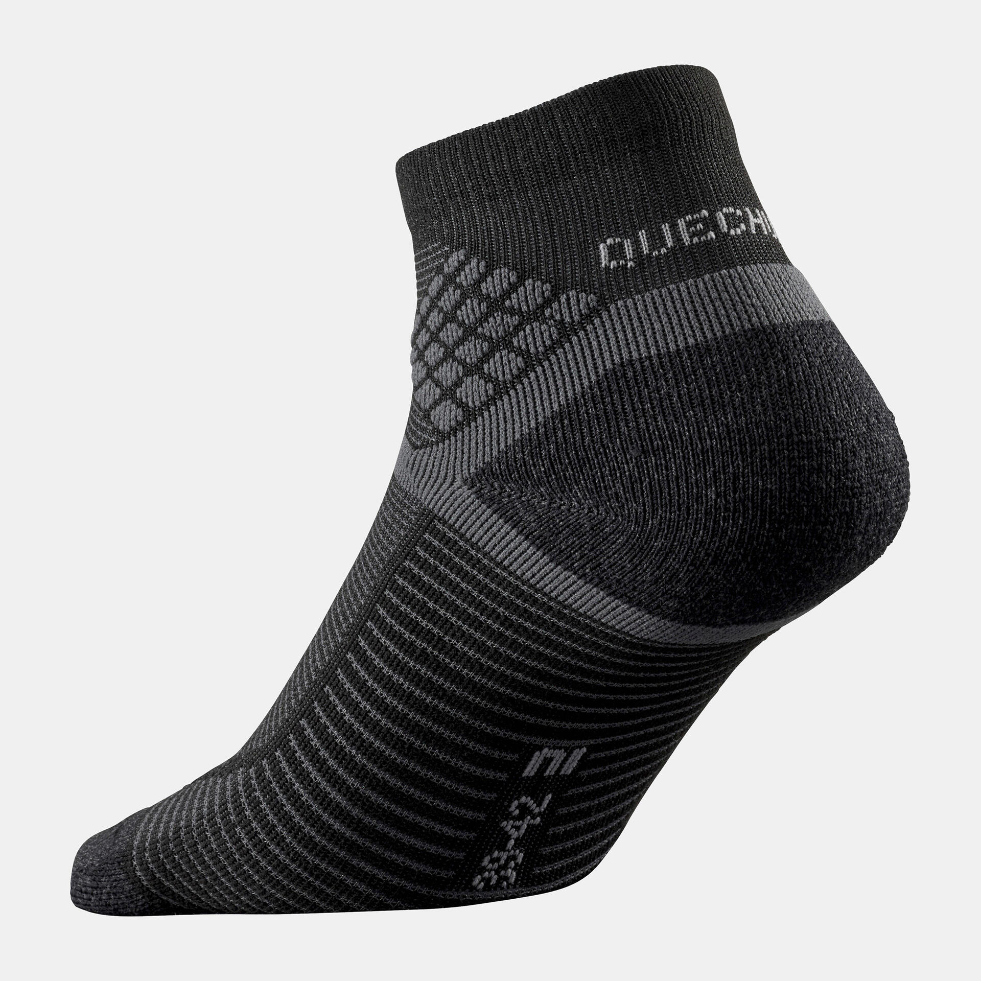 Hiking socks - Hike 500 Mid Black x2 pairs