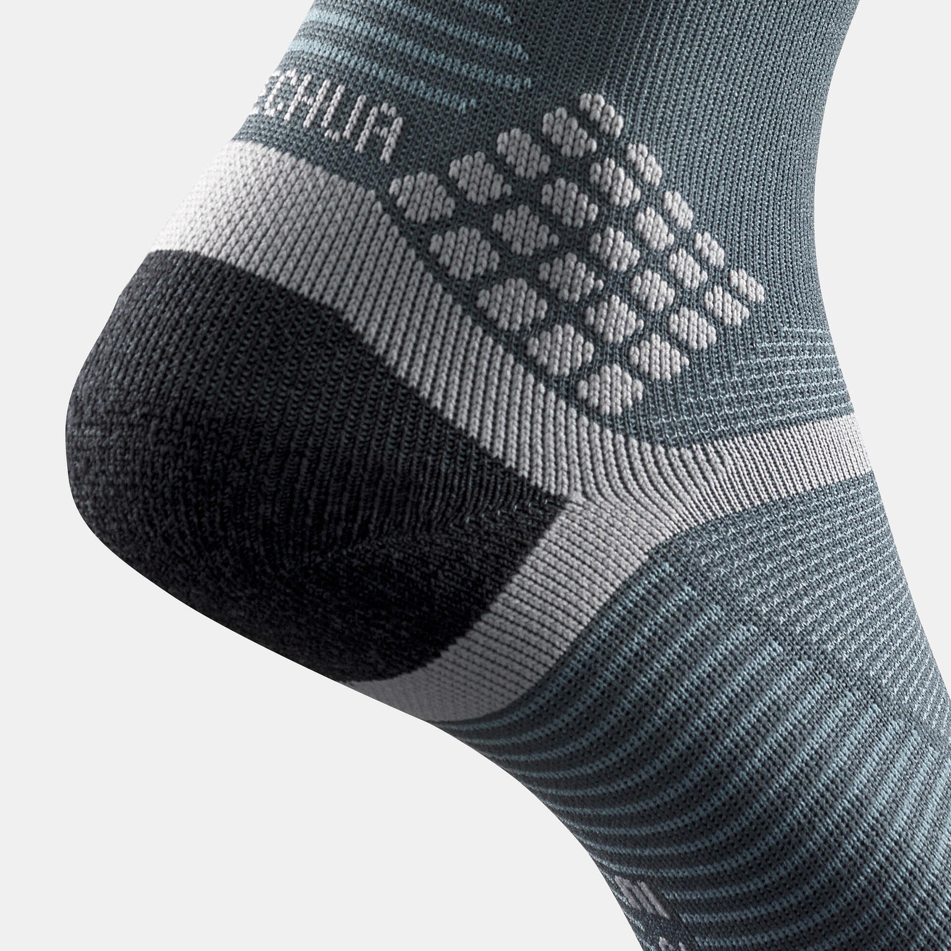 Hiking socks - Hike 500 High Black x2 pairs