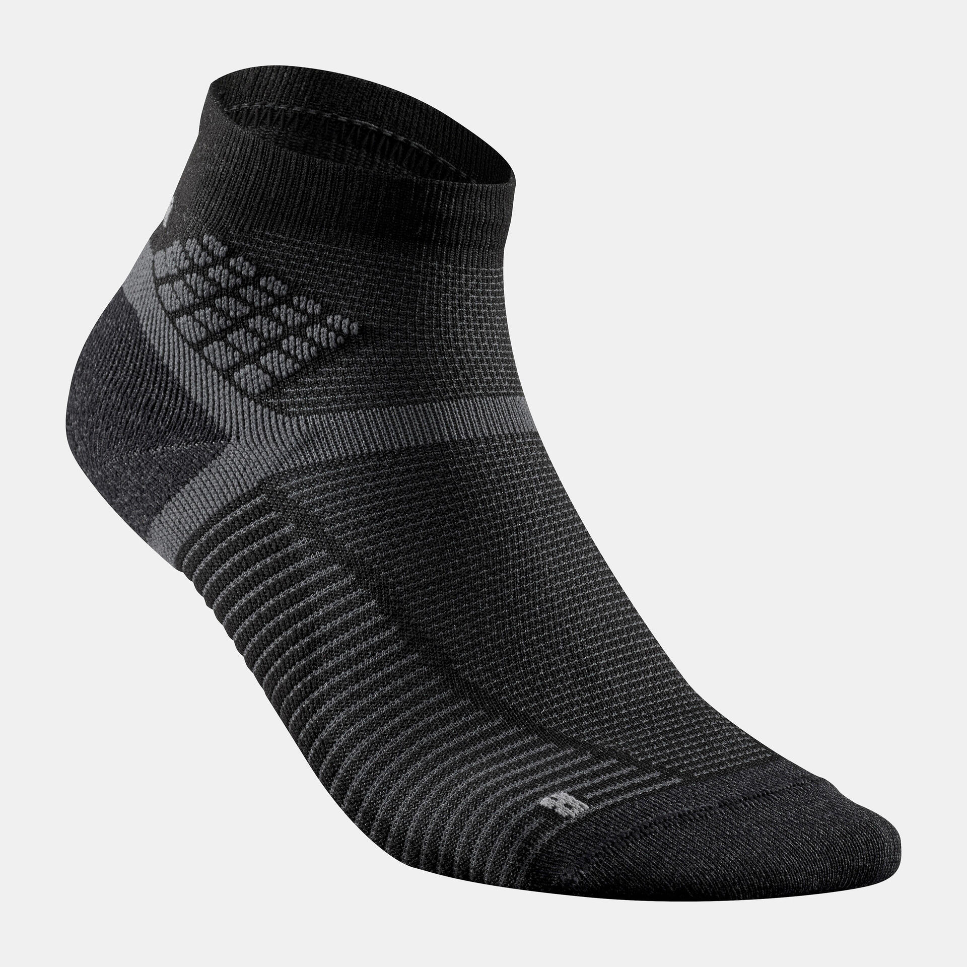 Hiking socks - Hike 500 Mid Black x2 pairs