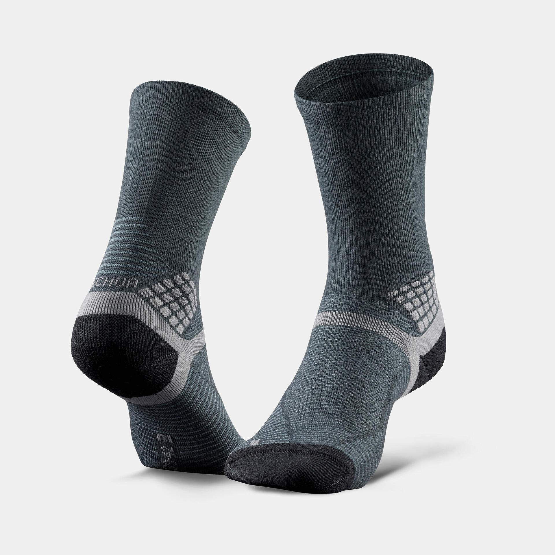 Hiking socks - Hike 500 High Black x2 pairs