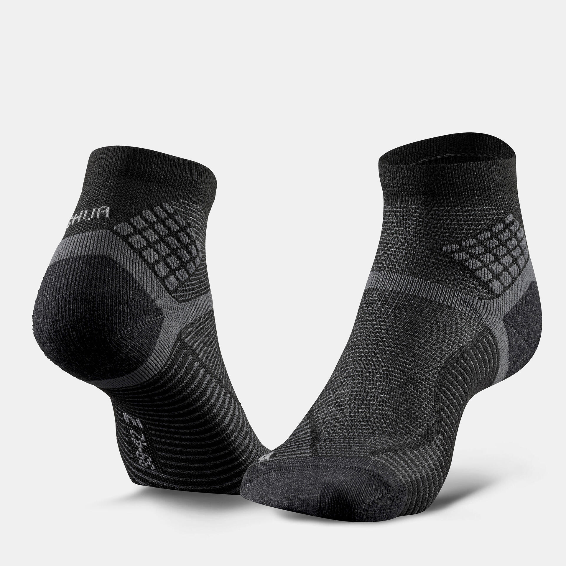 Hiking socks - Hike 500 Mid Black x2 pairs