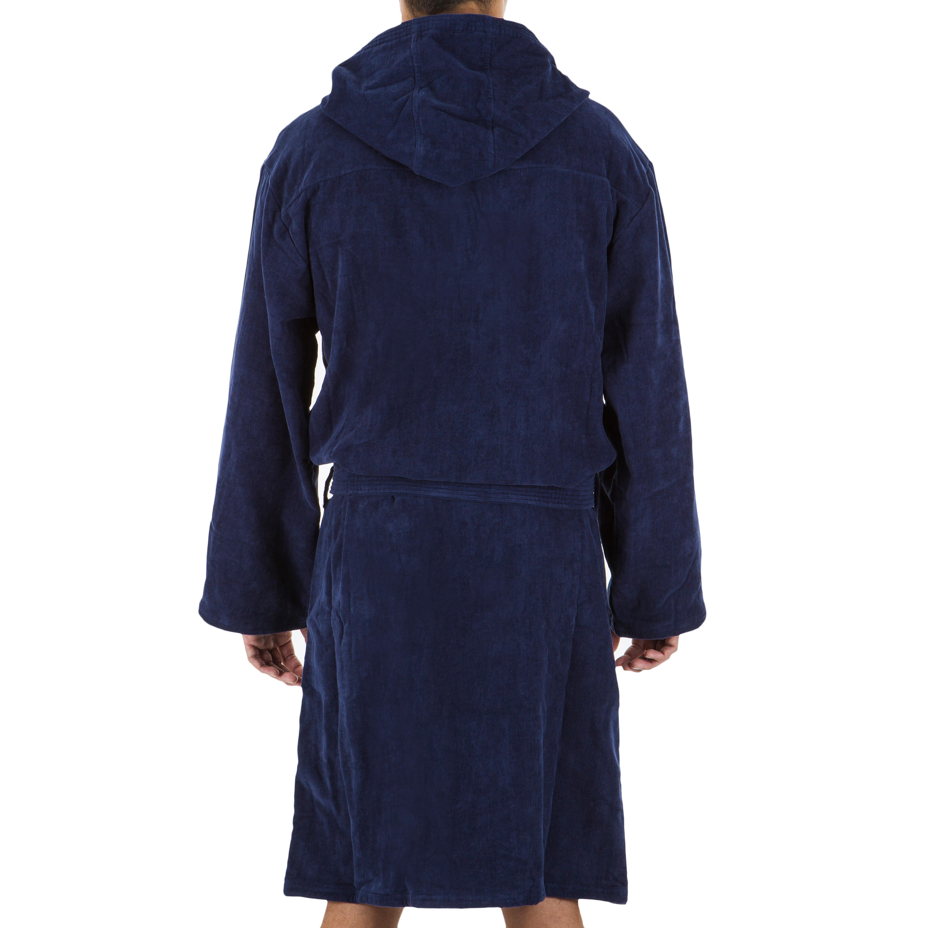 Men’s water polo thick cotton pool bathrobe dark blue - Decathlon