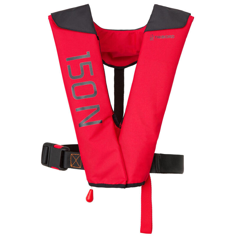 Adult's Inflatable Life Jacket LJ 150N AIR - Black TRIBORD - Decathlon
