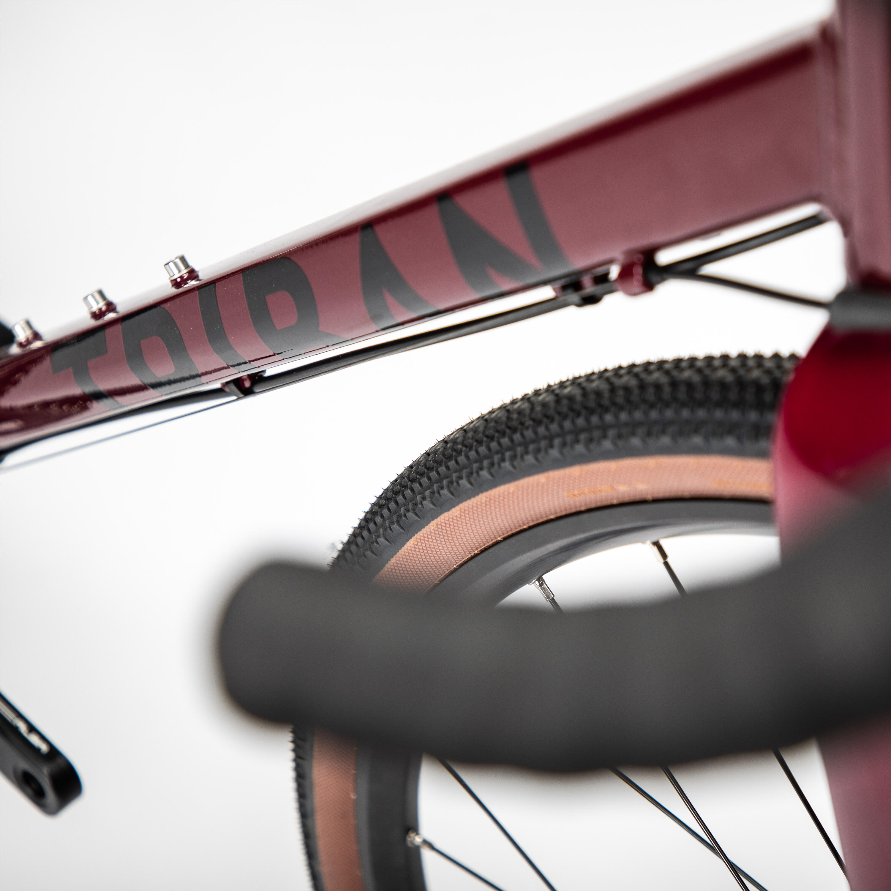 Men's Gravel Bike Subcompact Shimano 105 - GRVL 520 - Burgundy purple ...