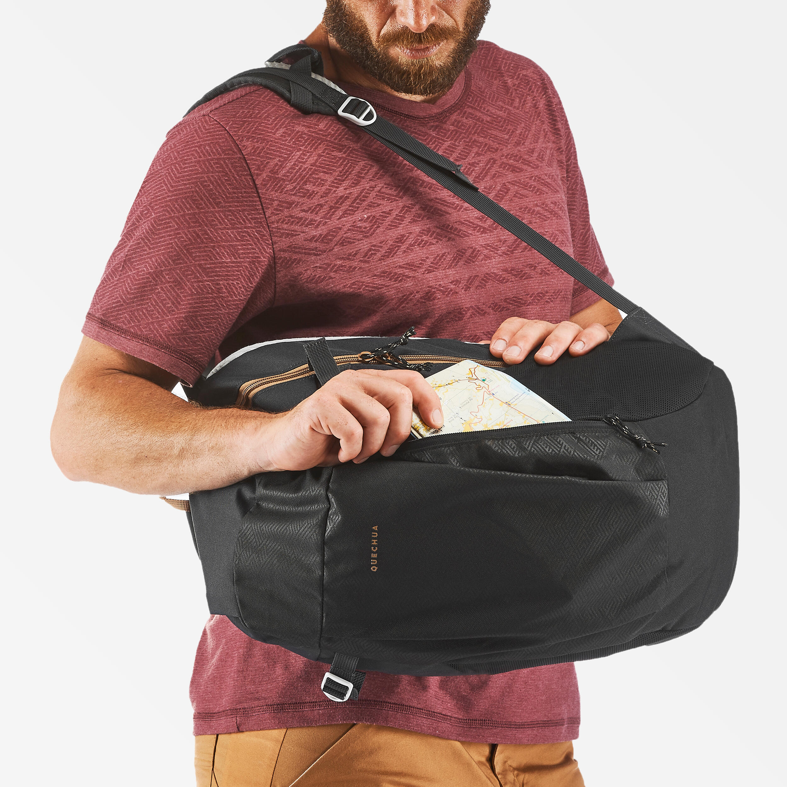 Nature Hiking 20L Backpack Quechua NH Arpenaz 100 - Black