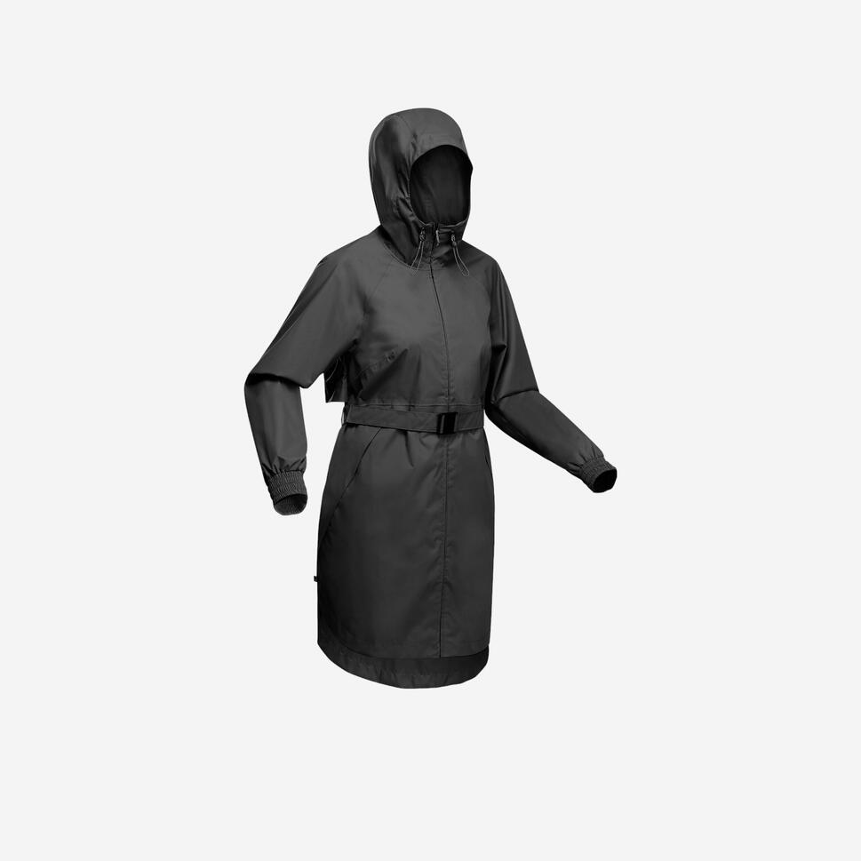 QUECHUA Lange regenjas voor wandelen dames Raincut Long | Decathlon